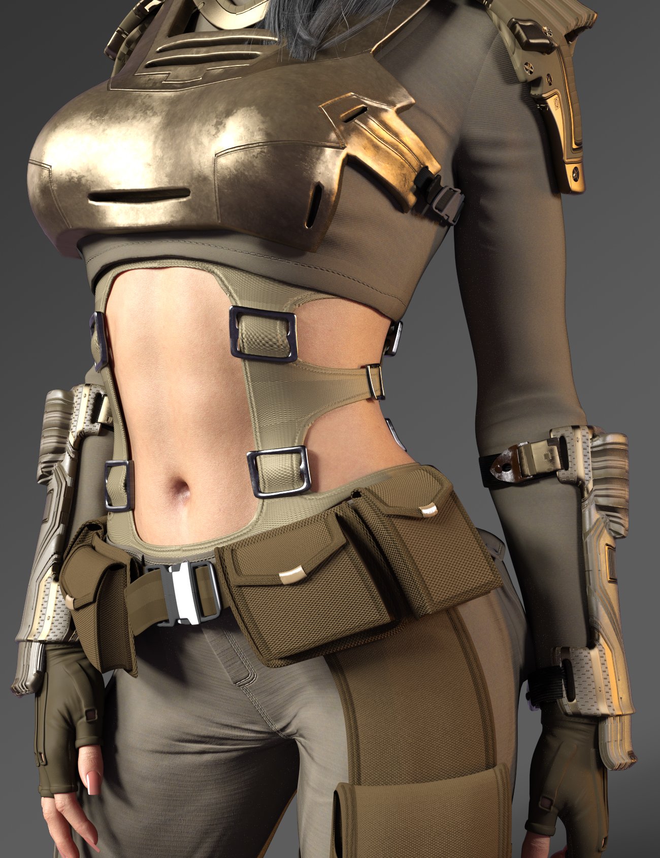 X-Fashion Sci Soldier Outfit for Genesis 9 | Daz 3D