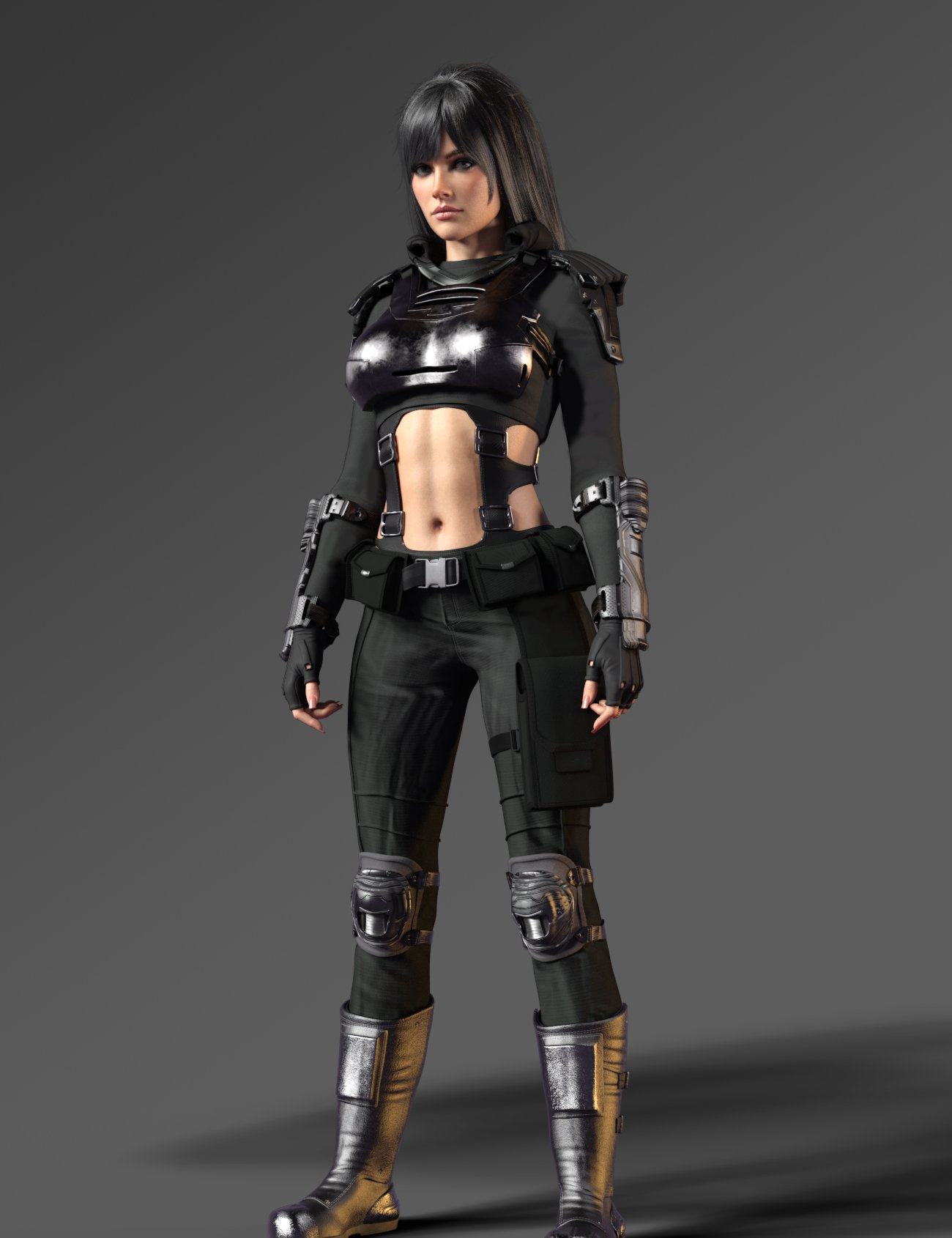 X-Fashion Sci Soldier Outfit for Genesis 9 | Daz 3D