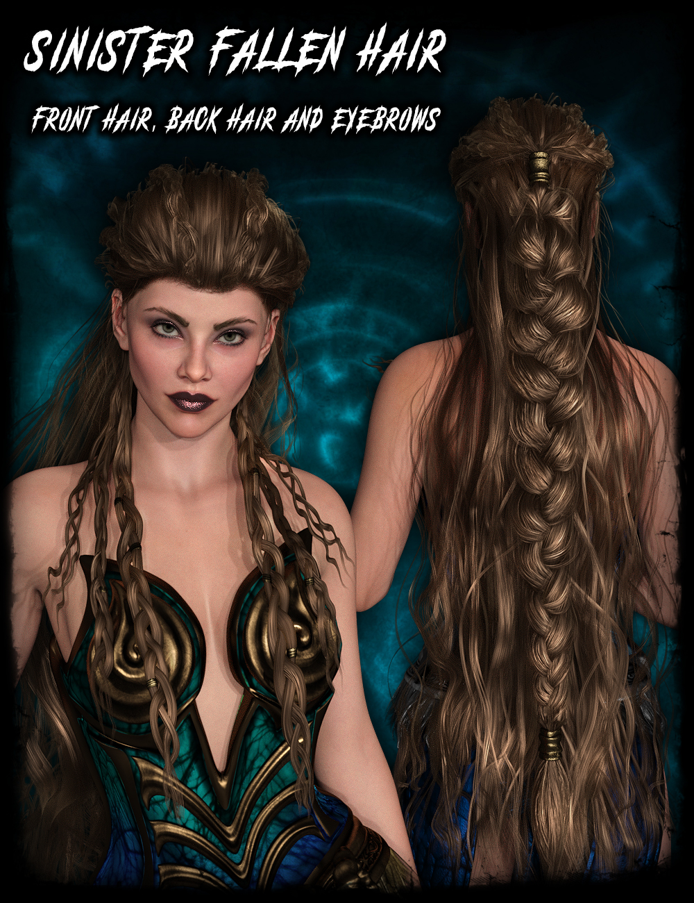 Sinister Fallen Hair for Genesis 9 | Daz 3D