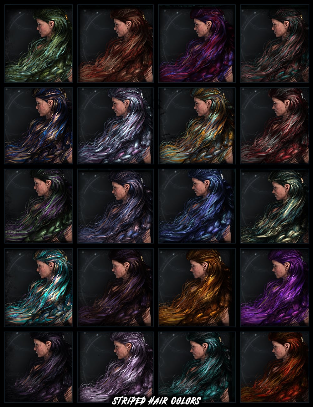 Sinister Fallen Hair for Genesis 9 | Daz 3D