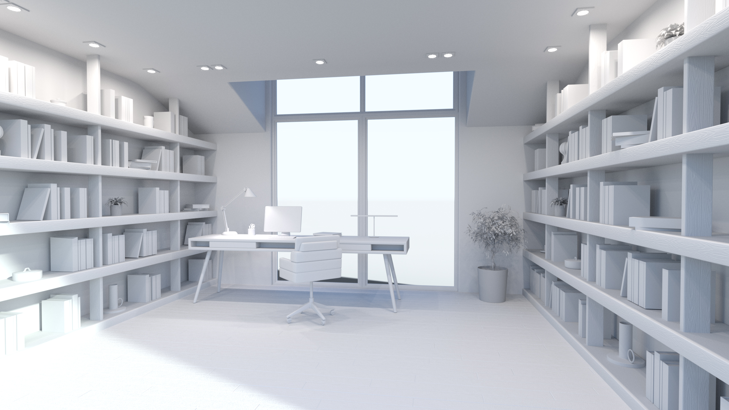 Minimalism Home Office | Daz 3D