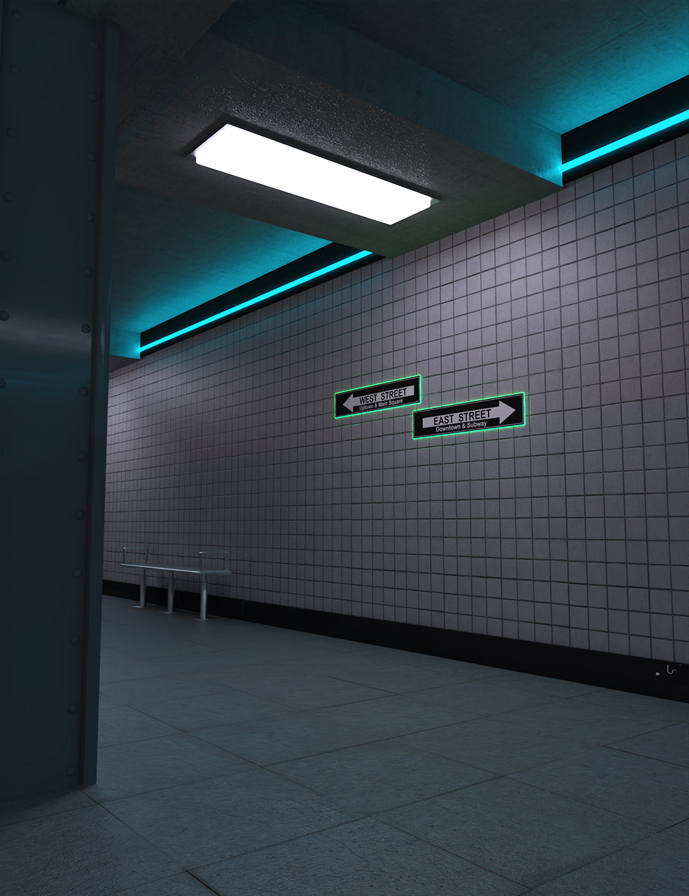 FH Neon Subway Vignette | Daz 3D