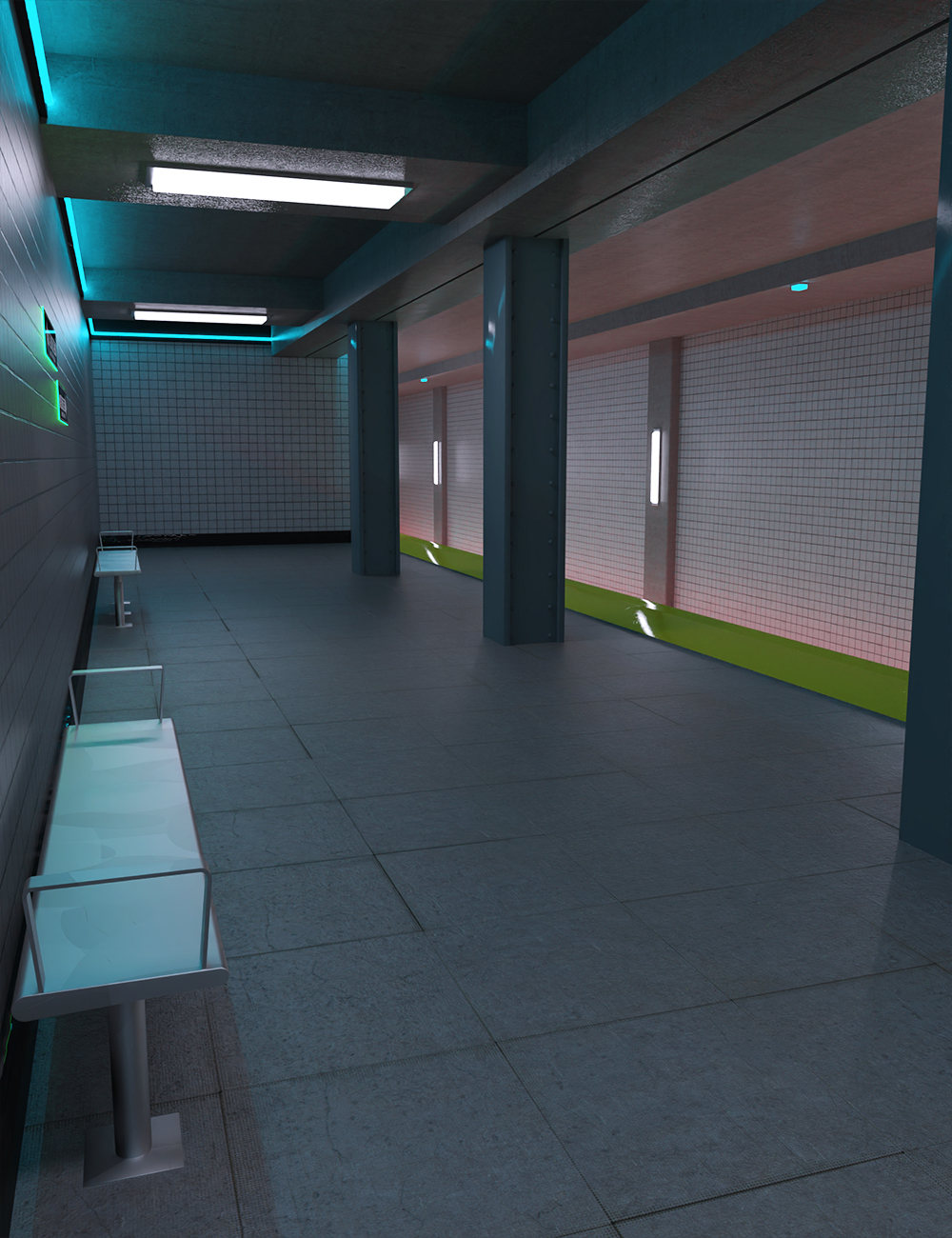 FH Neon Subway Vignette | Daz 3D