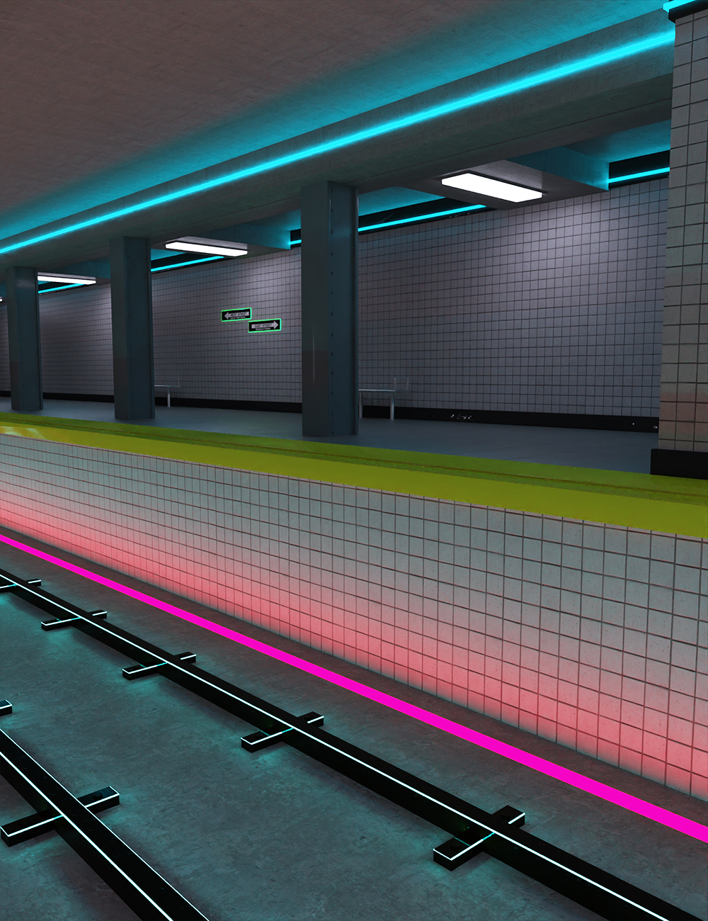 FH Neon Subway Vignette | Daz 3D