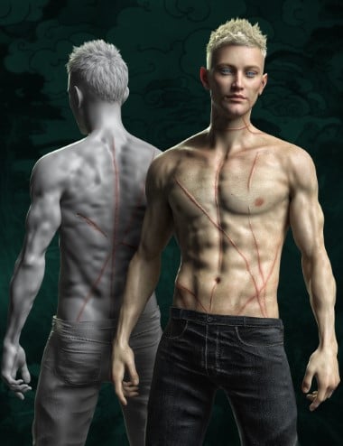 FPE HD Body Scars Severe for Genesis 9 | Daz 3D