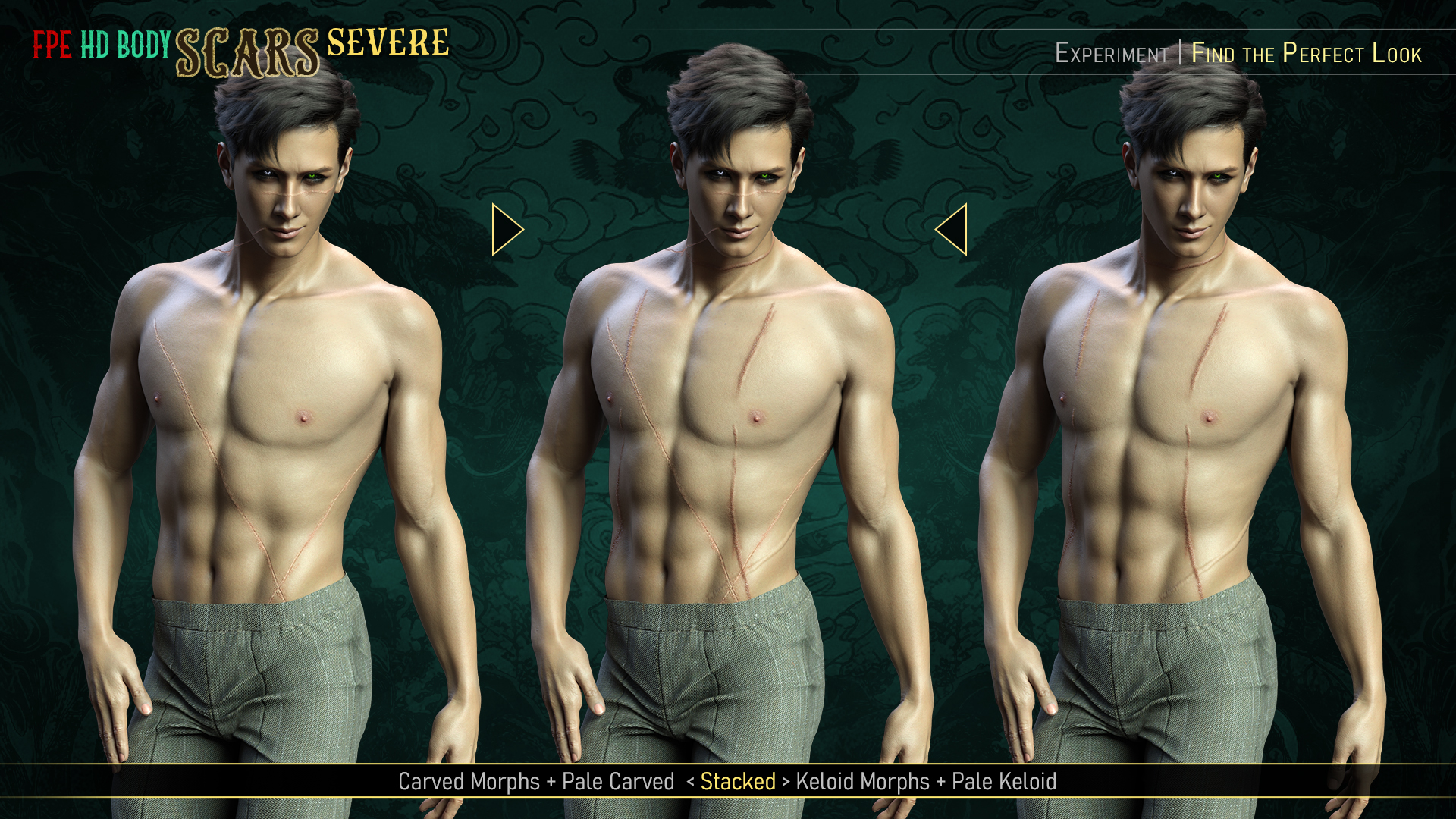 FPE HD Body Scars Severe for Genesis 9 | Daz 3D