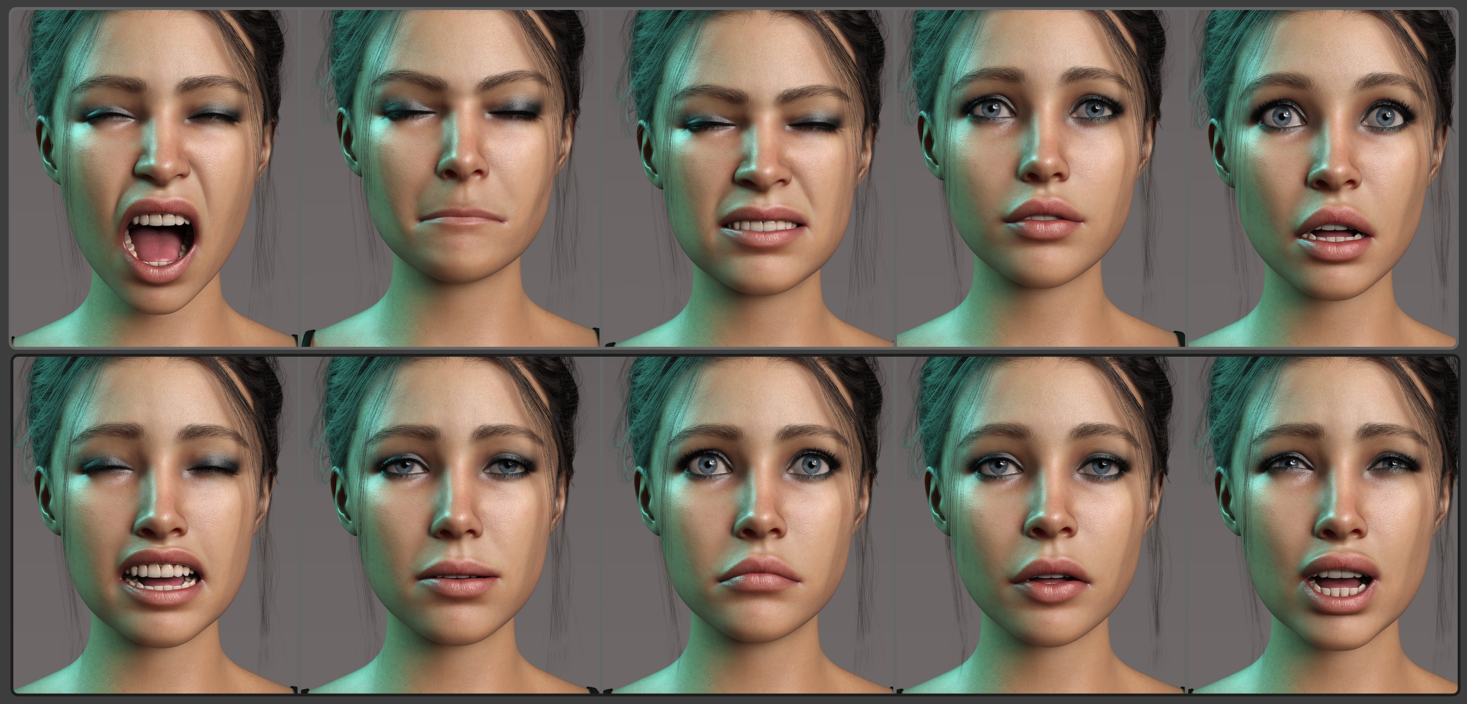 Z Villain and Victim Expressions for Genesis 9 | Daz 3D