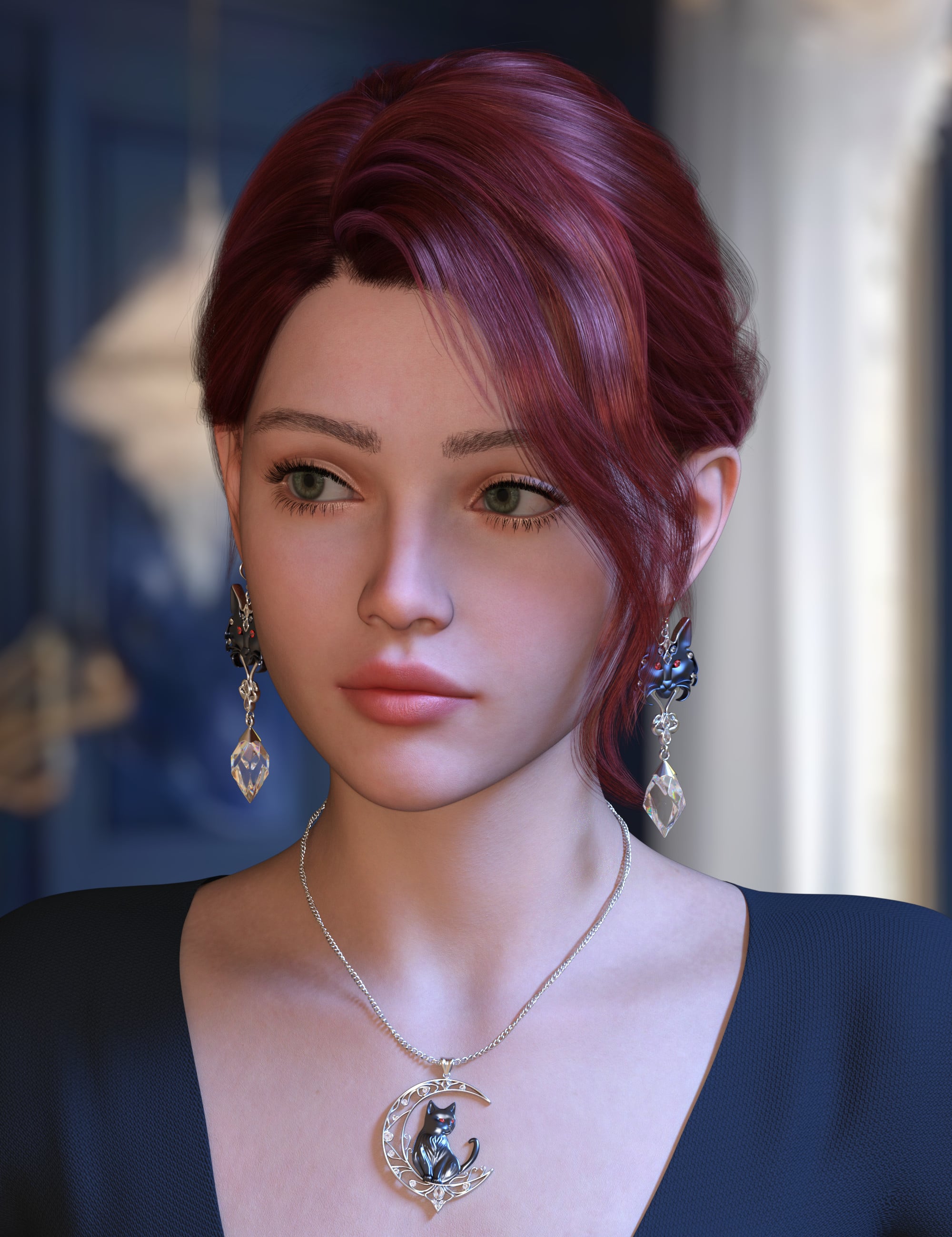 Felis Hair and Accessories for Genesis 9, 8 and 8.1 Female | Daz 3D