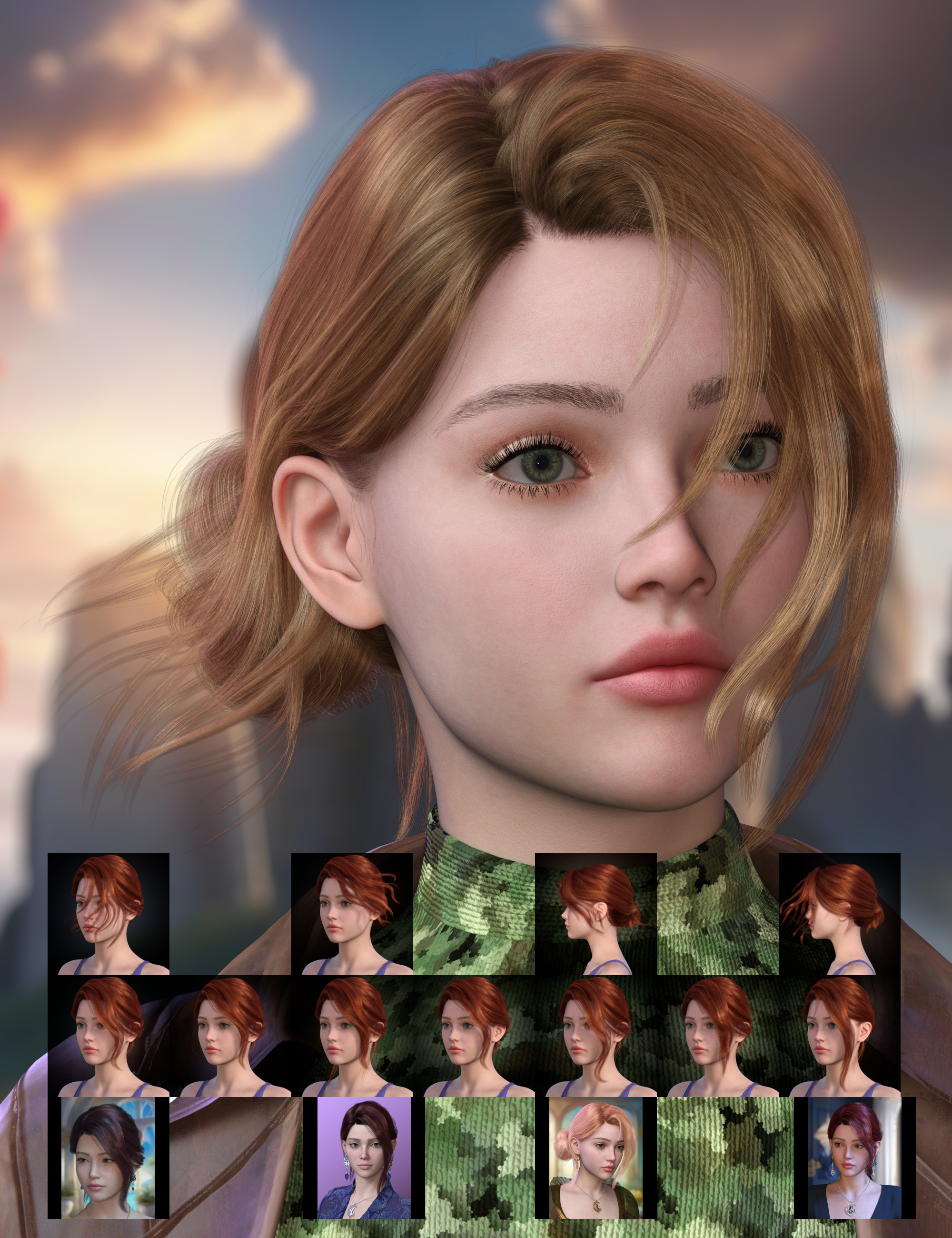 Felis Hair and Accessories for Genesis 9, 8 and 8.1 Female | Daz 3D