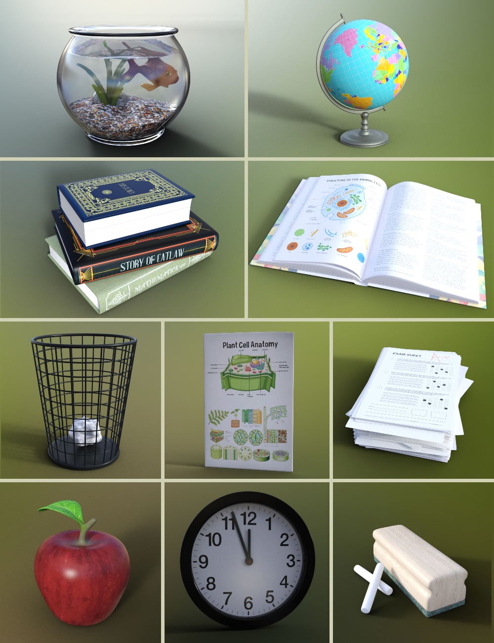 Mini Scenes School Room | Daz 3D