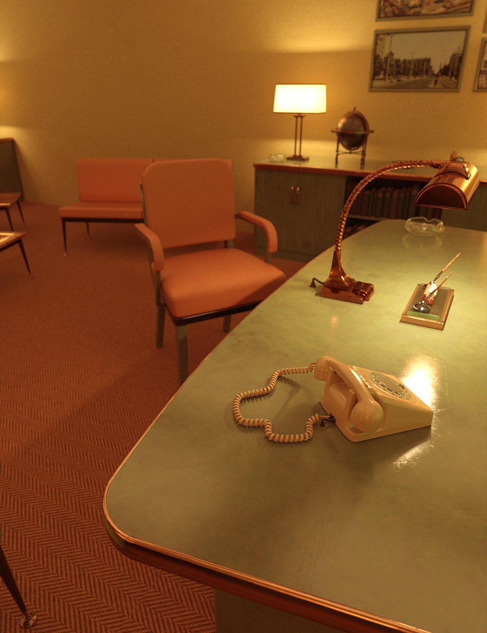 Vintage 1960s Office | Daz 3D