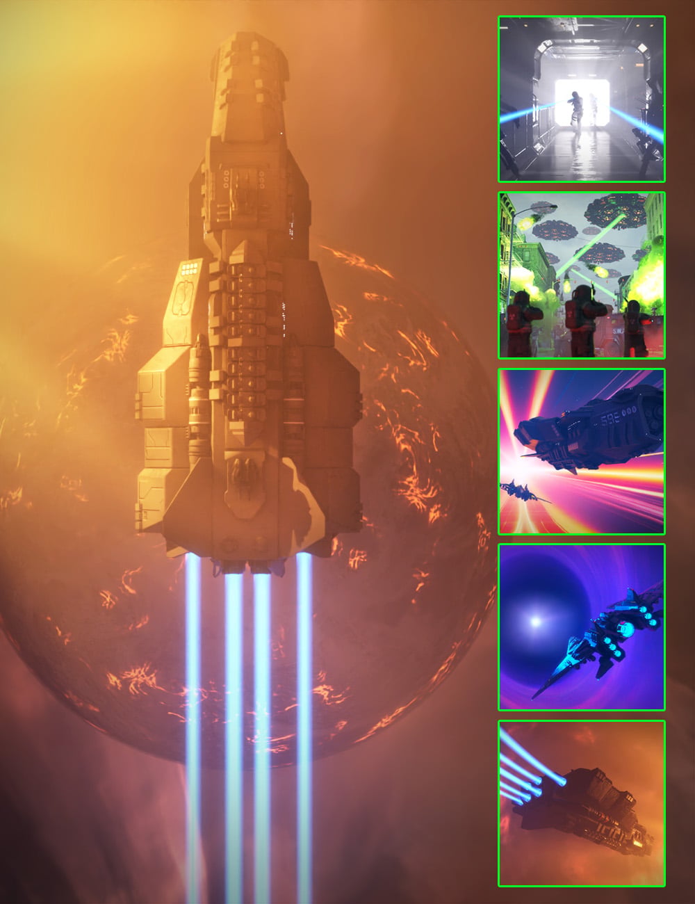 Sci-fi Space Kit Bundle | Daz 3D