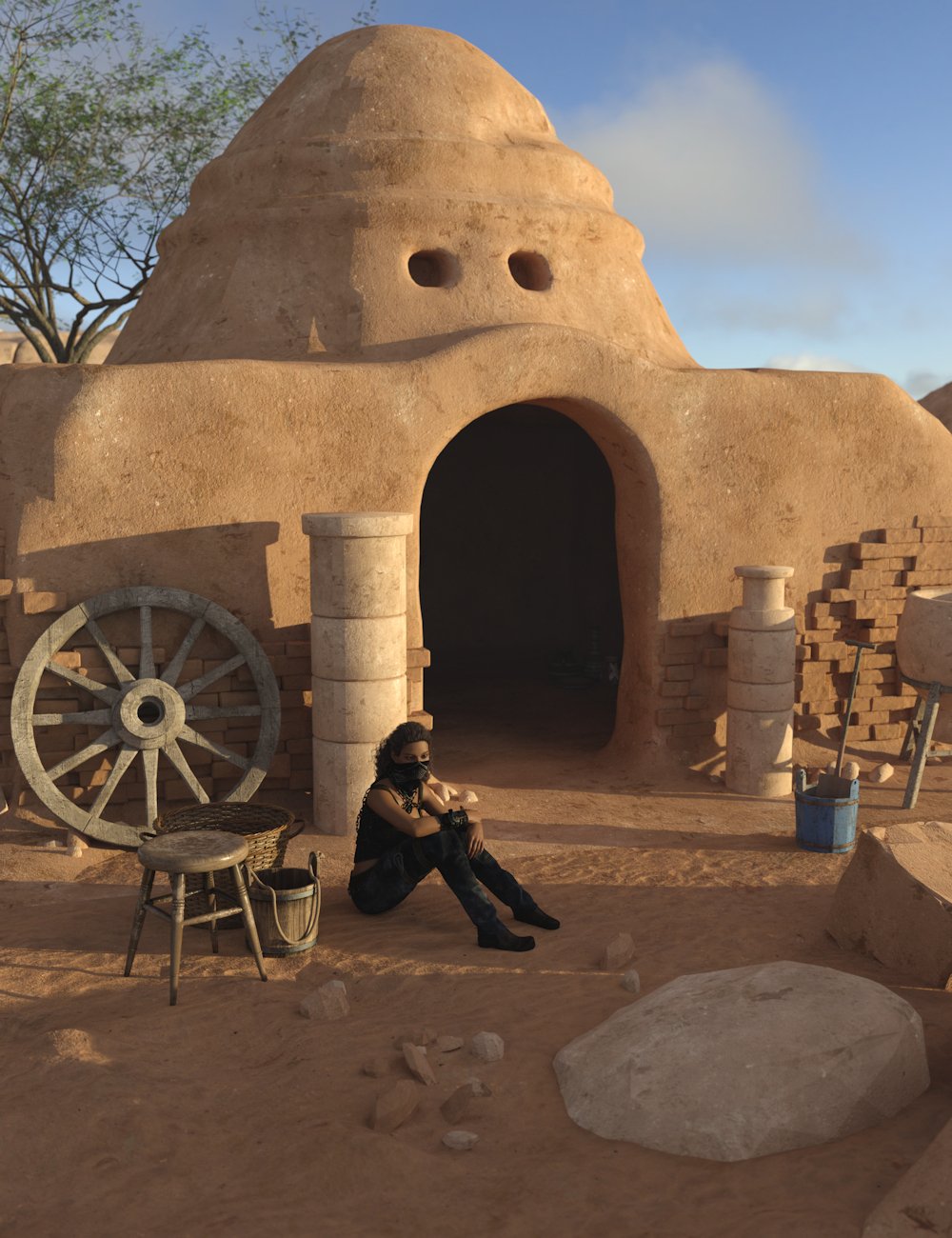 Egyptian Mud Houses 1 | Daz 3D