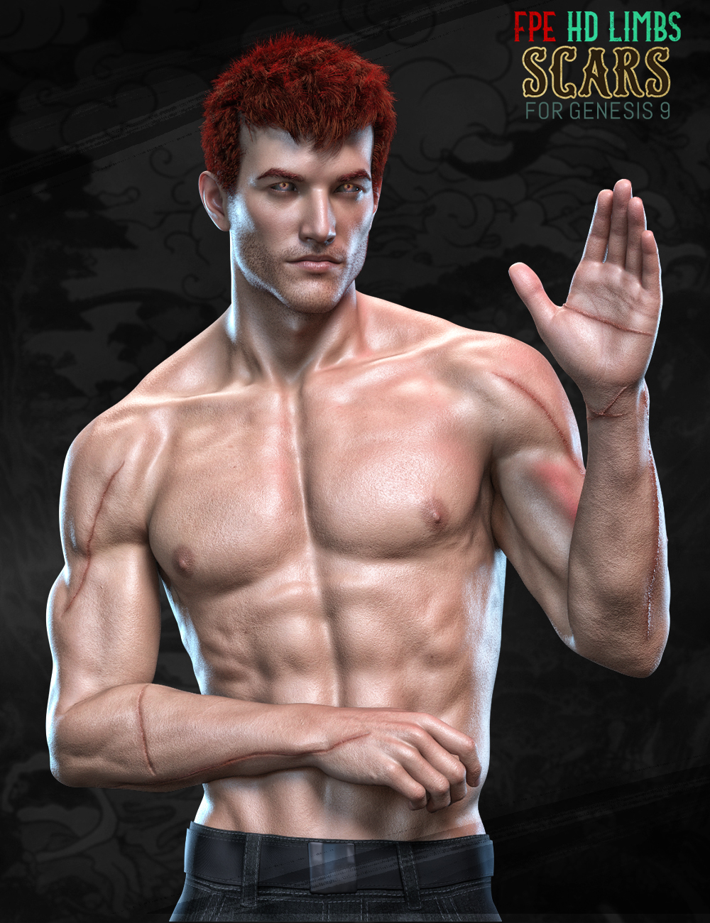 FPE HD Limbs Scars for Genesis 9 | Daz 3D