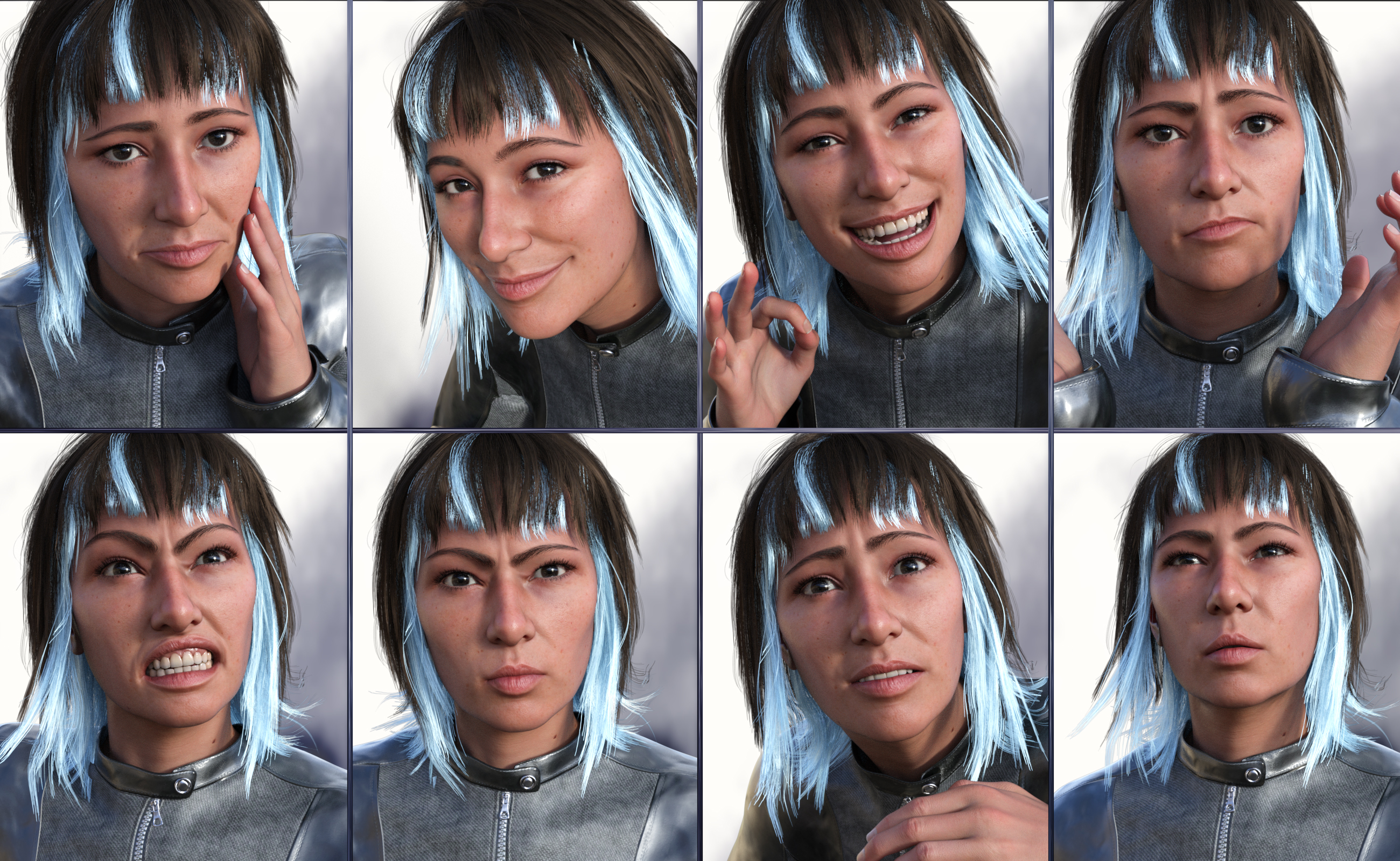 JW Space Life Expressions for Sophia 9 | Daz 3D