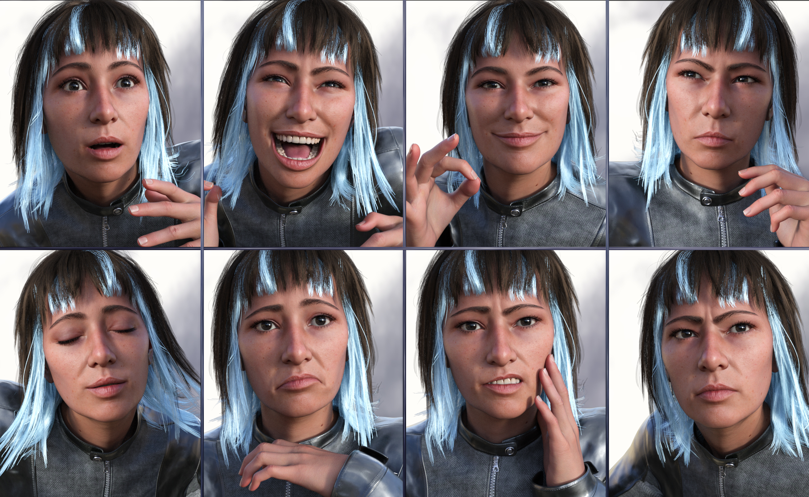 JW Space Life Expressions for Sophia 9 | Daz 3D