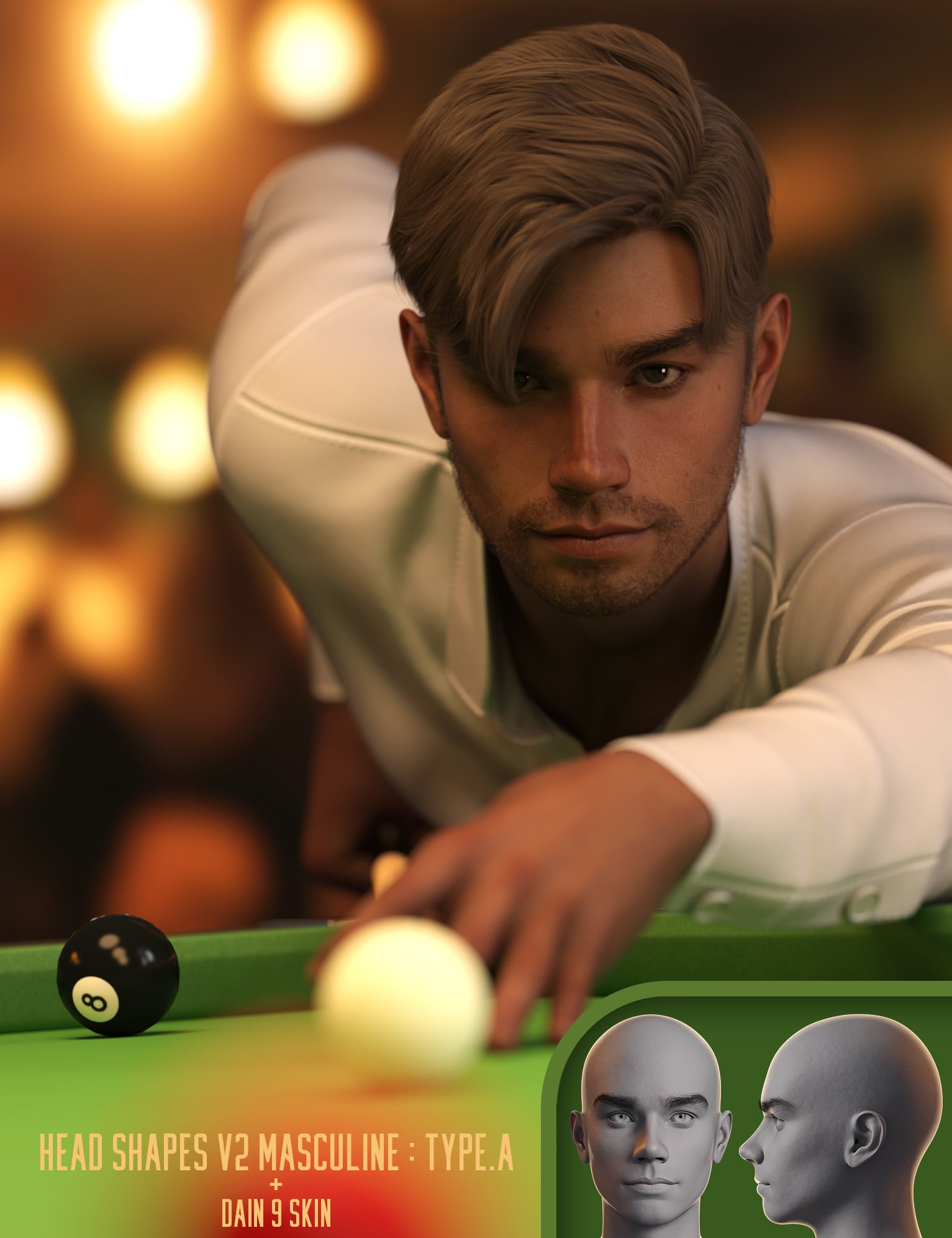 Head Shapes Vol.2 Masculine for Genesis 9 | Daz 3D