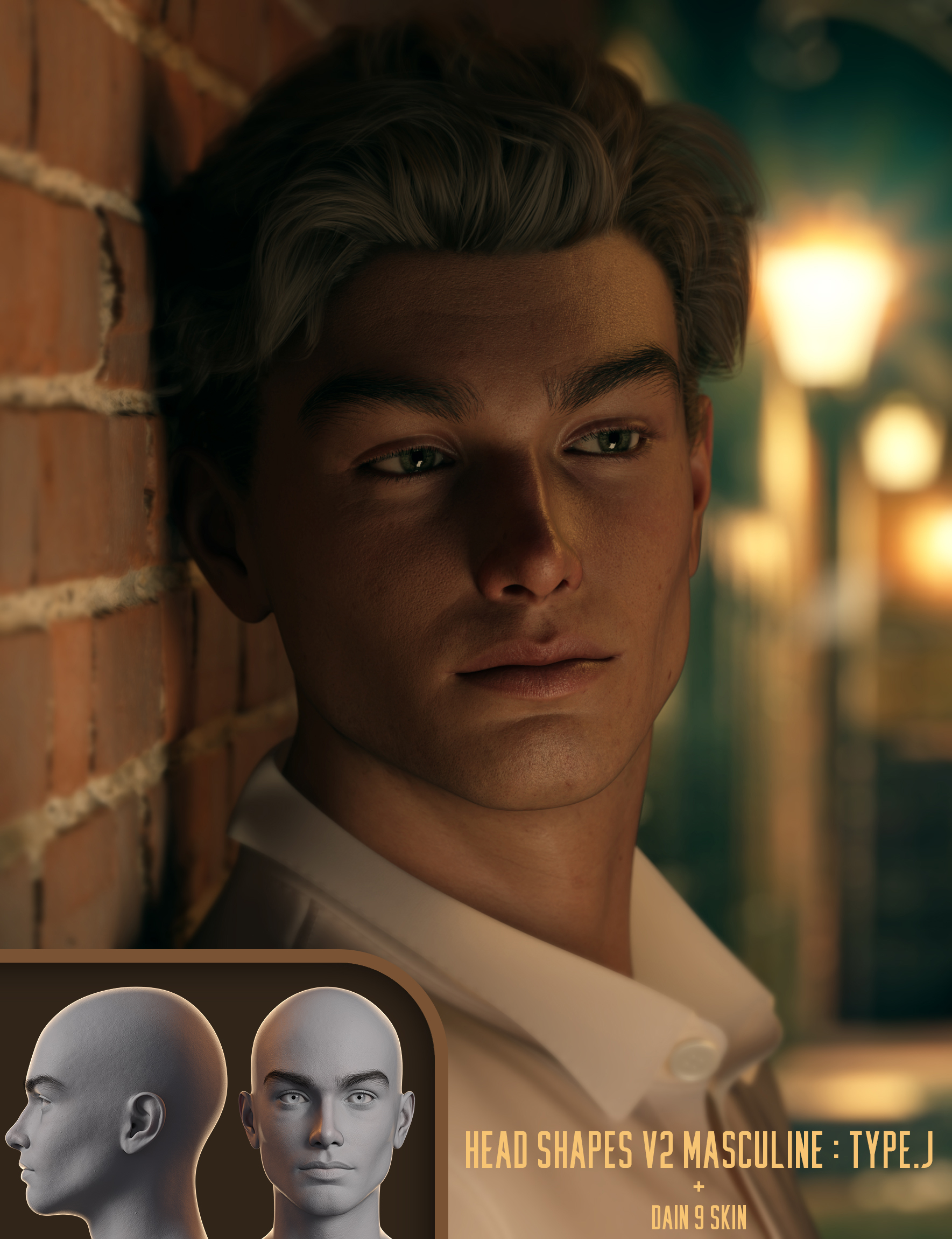 Head Shapes Vol.2 Masculine for Genesis 9 | Daz 3D