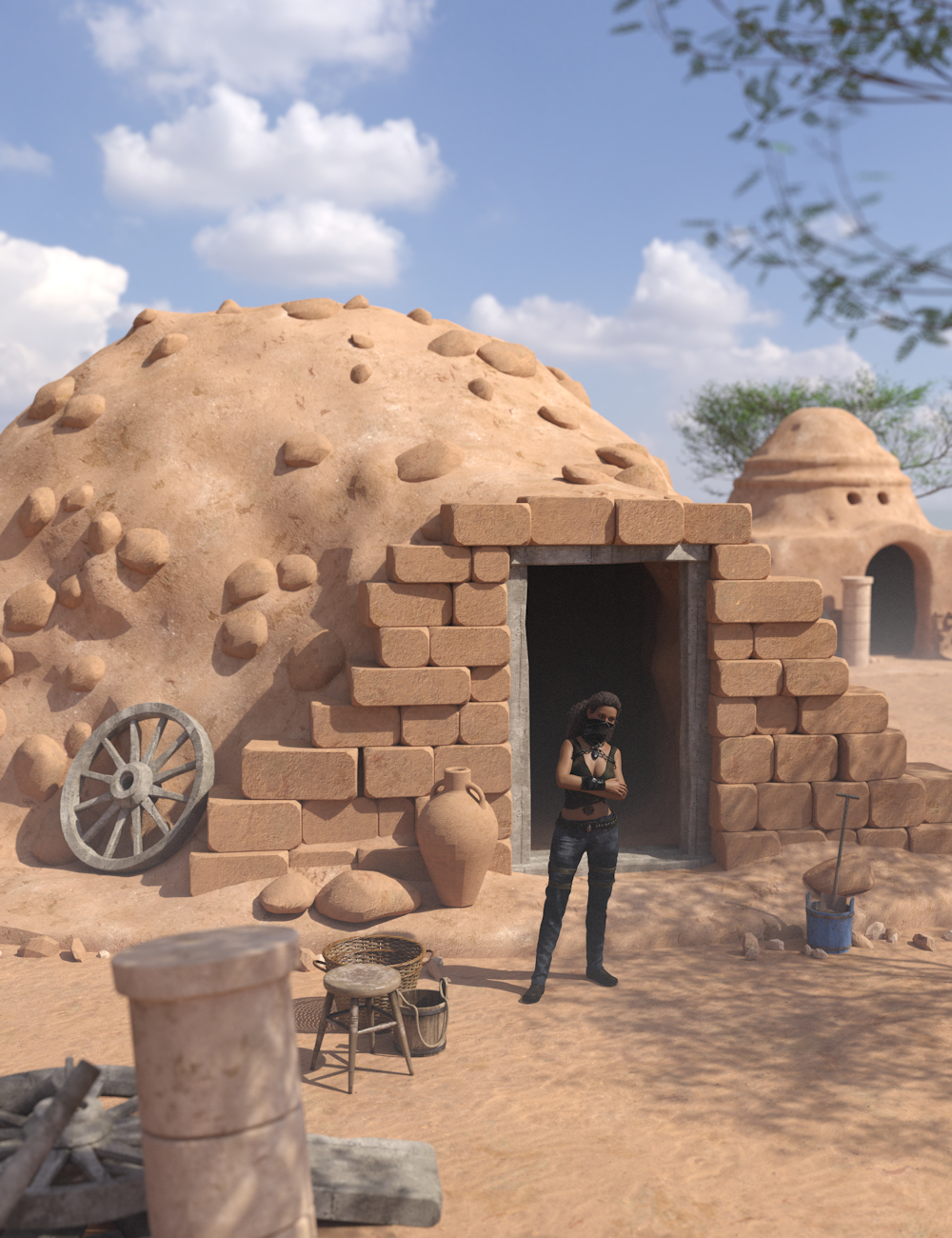 Egyptian Mud Houses 2 | Daz 3D
