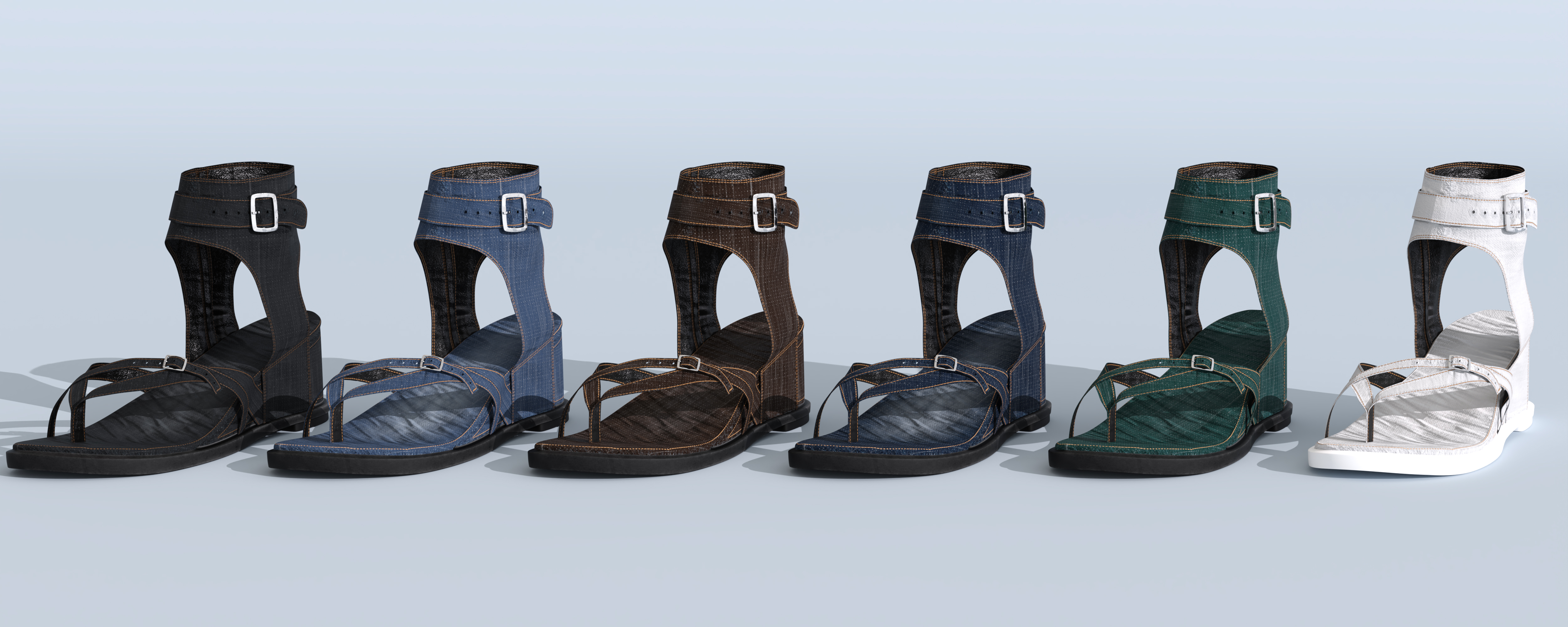Textras For Romia Wedge Sandals | Daz 3D