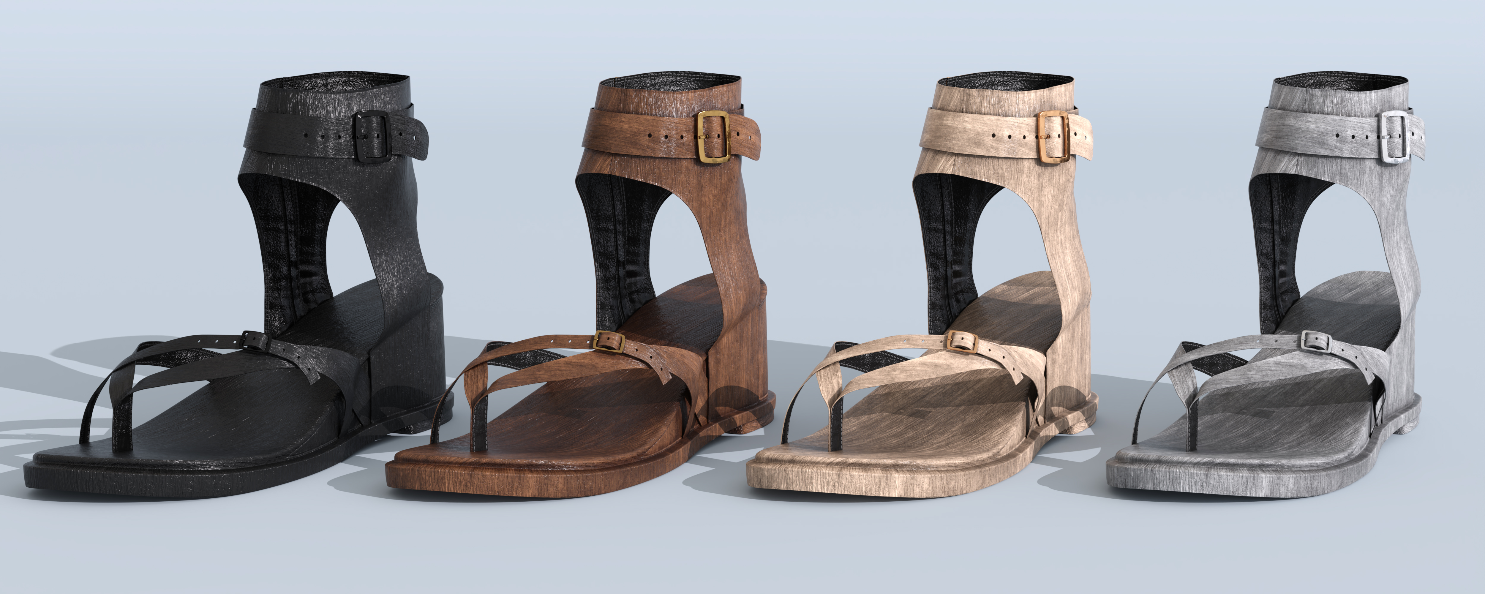 Textras For Romia Wedge Sandals | Daz 3D