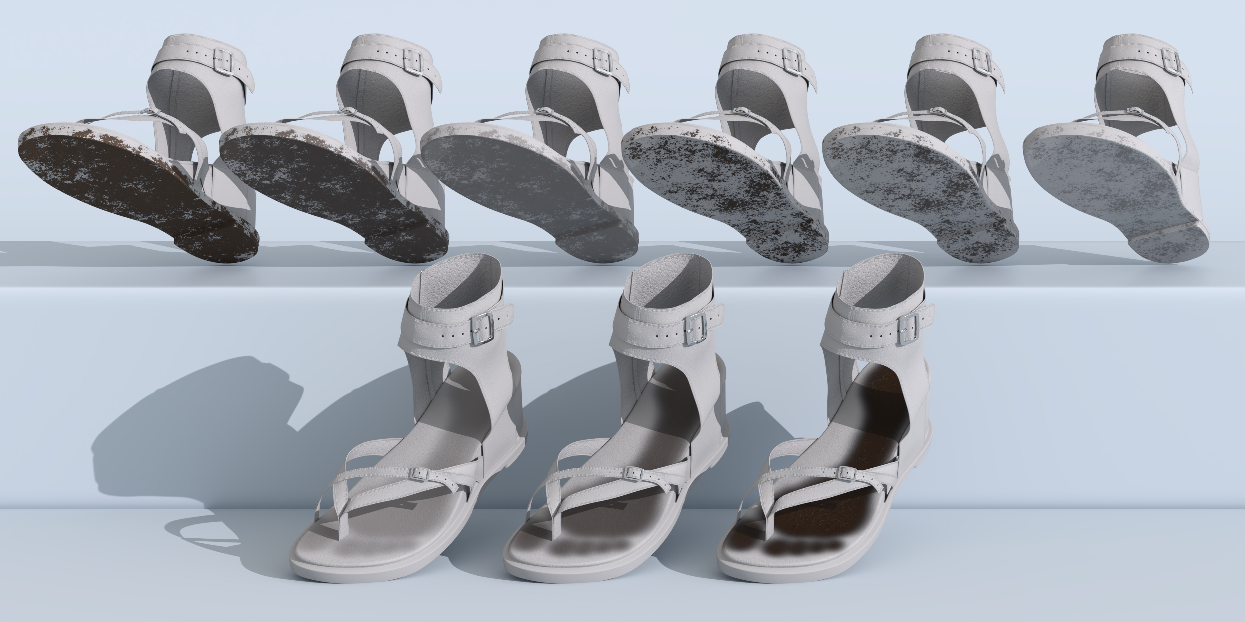 Textras For Romia Wedge Sandals | Daz 3D
