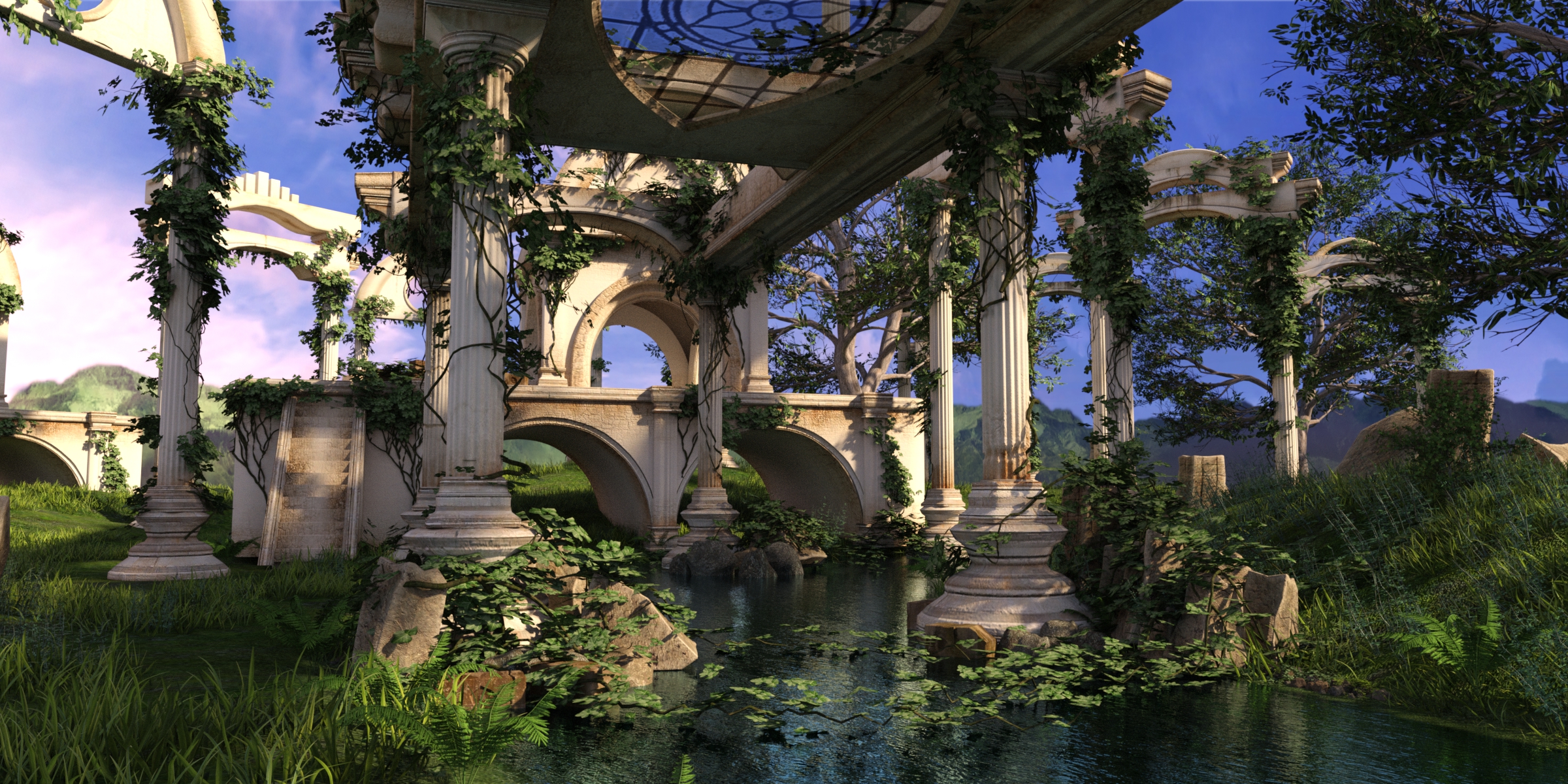 Ancient Mystic Ruins - Sky-Ray World | Daz 3D