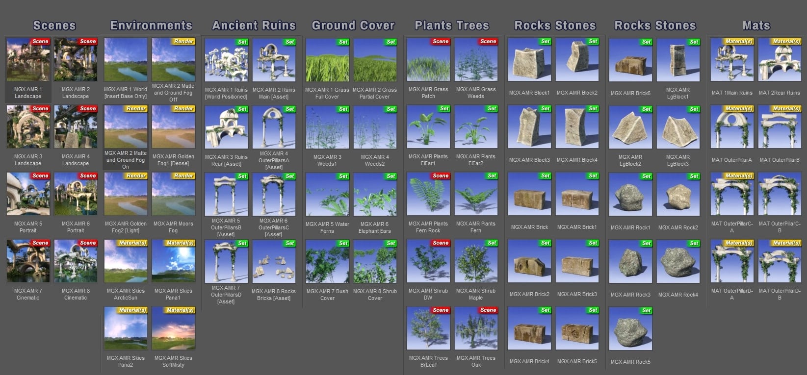 Ancient Mystic Ruins - Sky-Ray World | Daz 3D