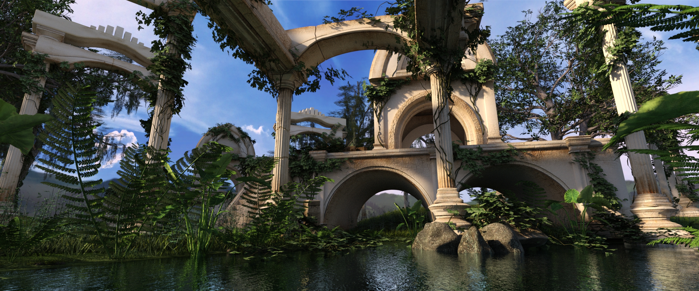 Ancient Mystic Ruins - Sky-Ray World | Daz 3D