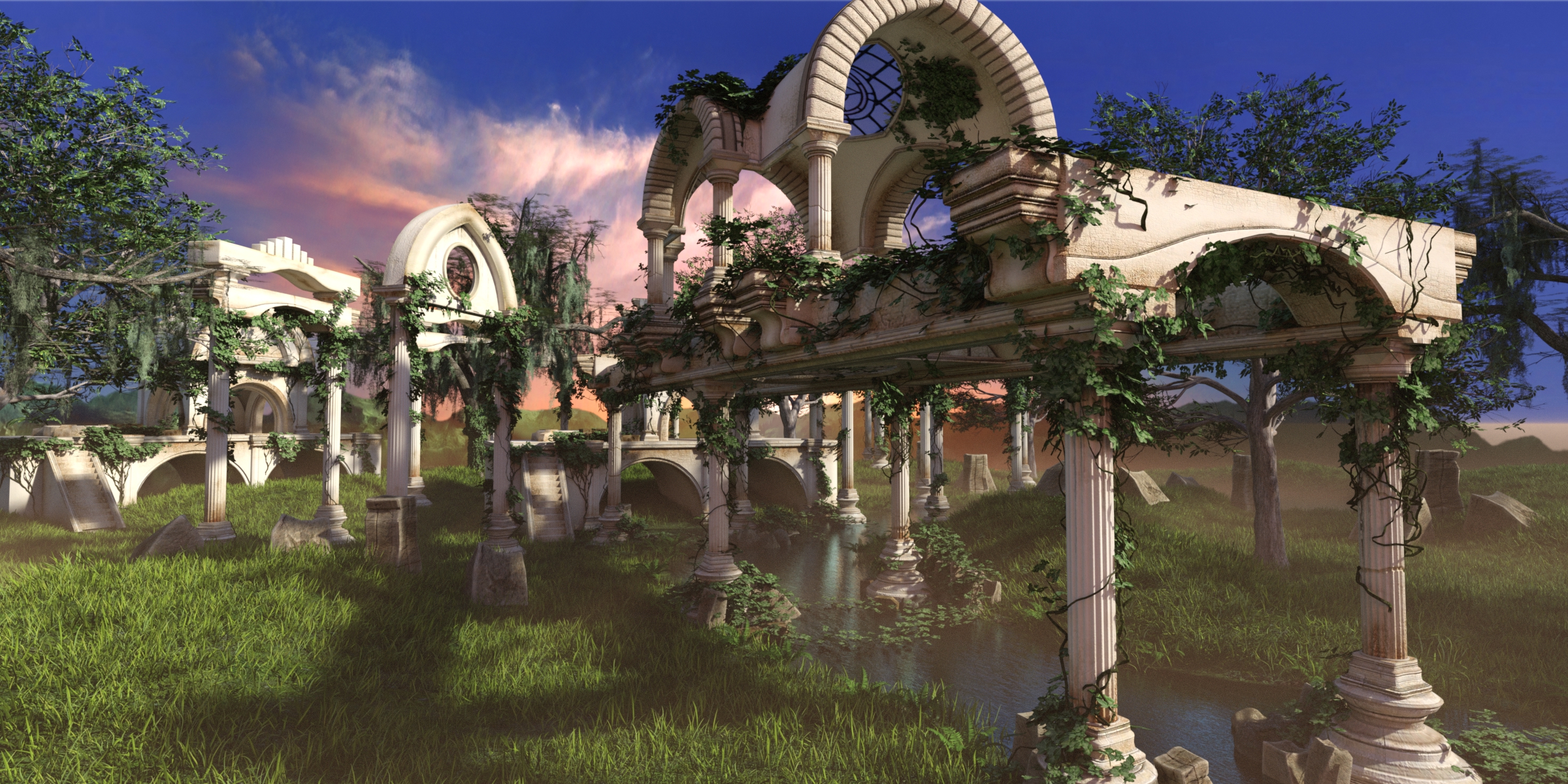 Ancient Mystic Ruins - Sky-Ray World | Daz 3D