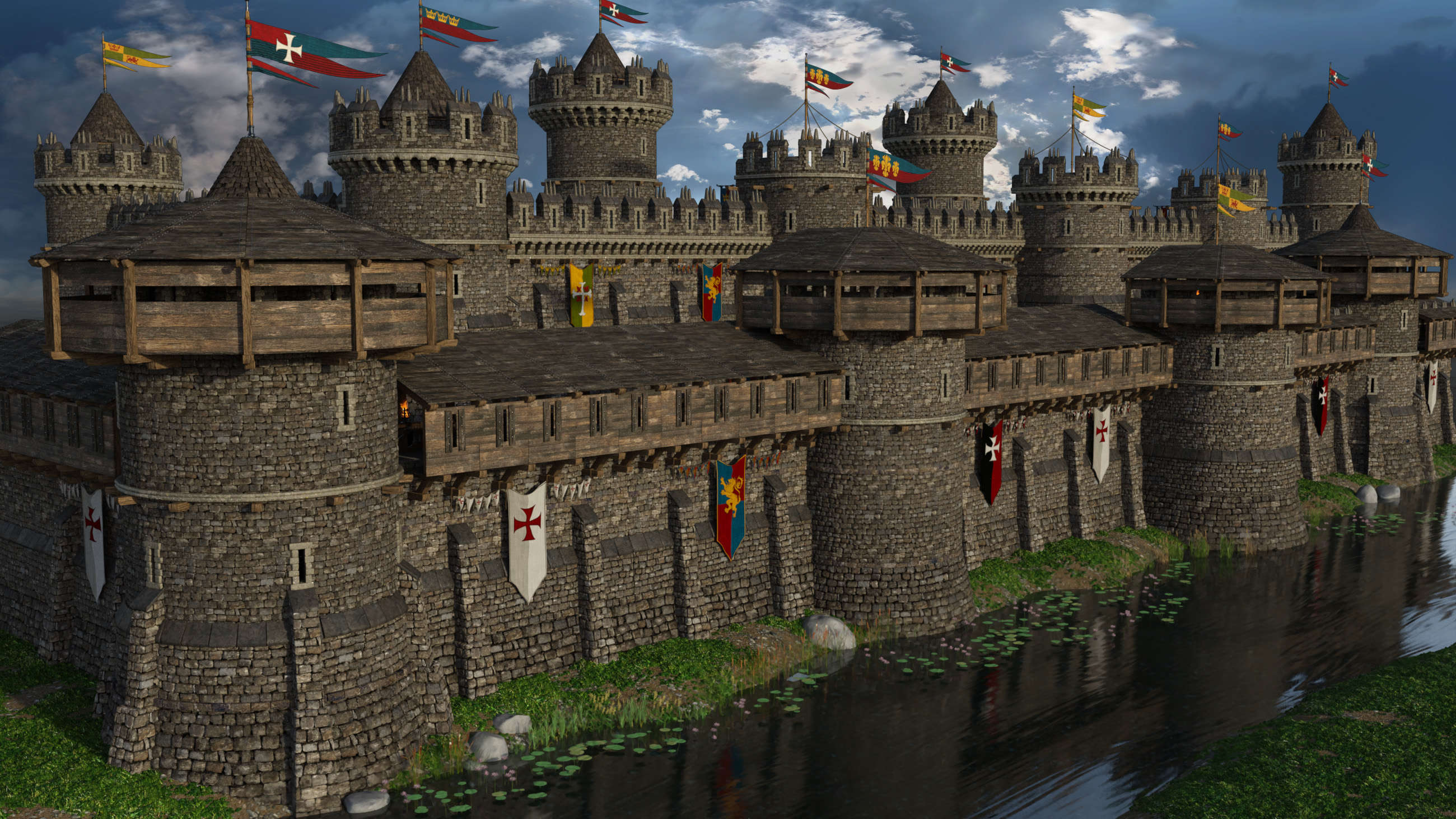 Medieval Castle Construction Kit - Walls and Towers | Daz 3D