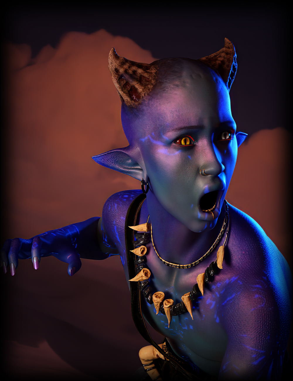 ND Daemonium Horns for Genesis 9 | Daz 3D