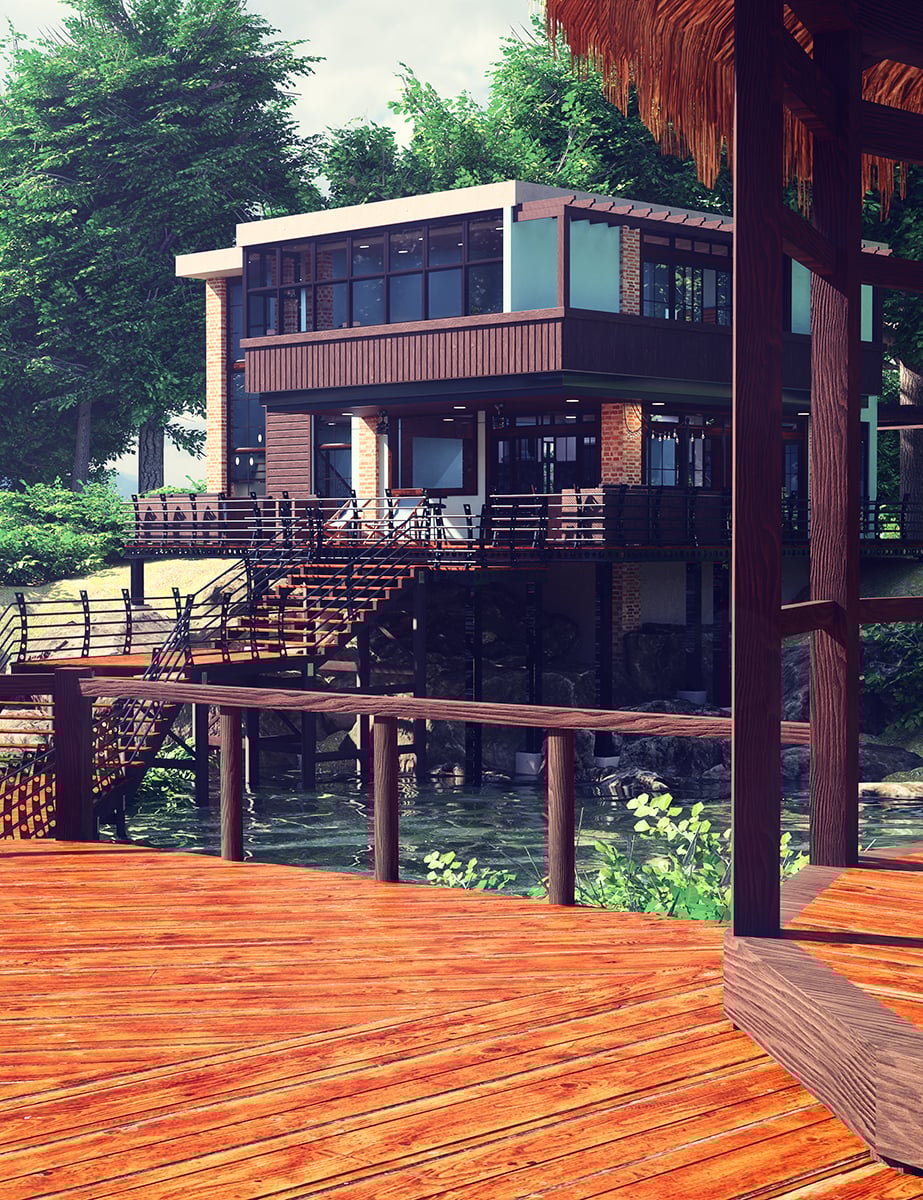 FN Lakeside House | Daz 3D