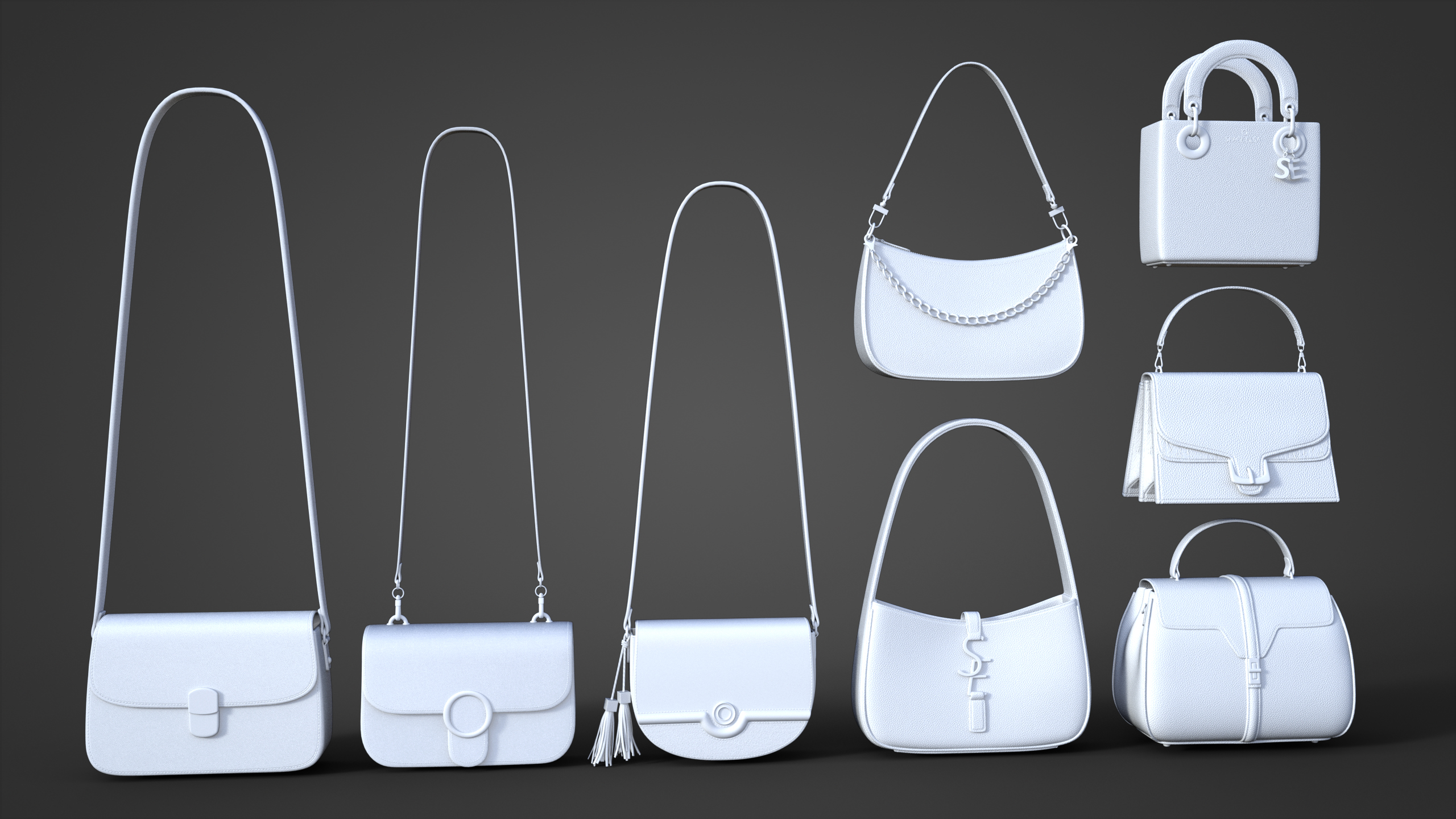 Collection of Classic Bags for Genesis 9 Feminine | Daz 3D