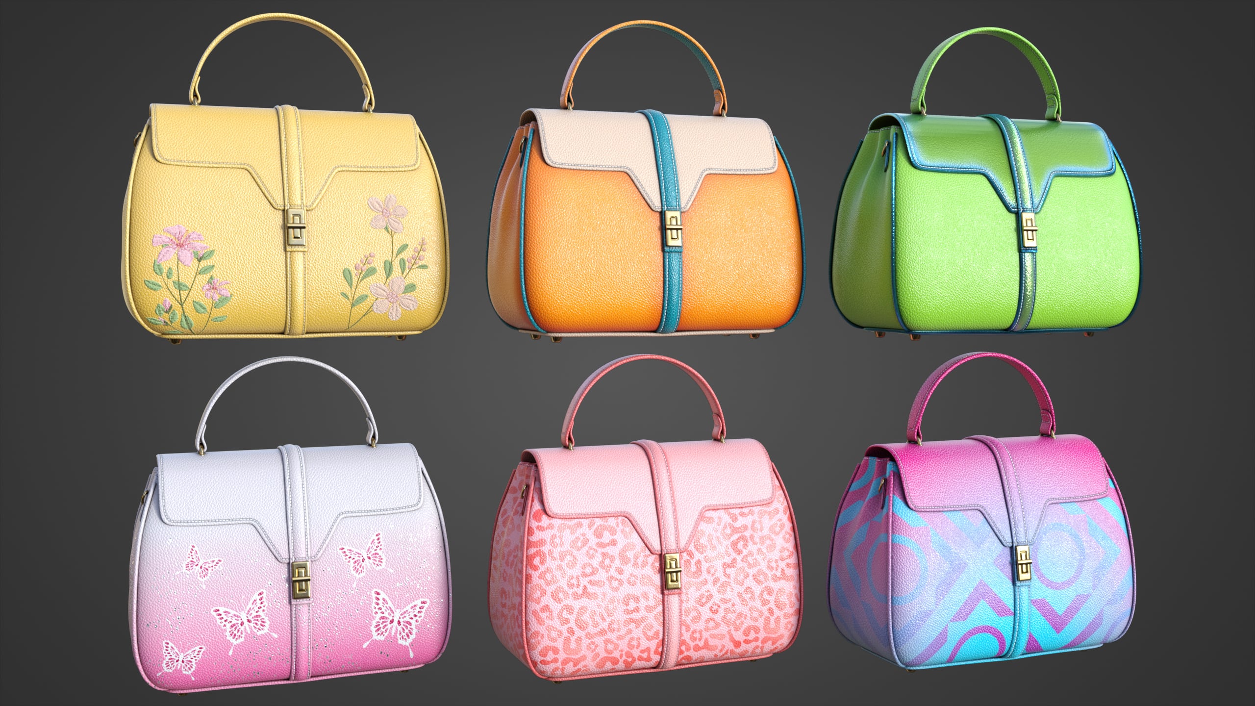 Collection of Classic Bags Creative Textures | Daz 3D