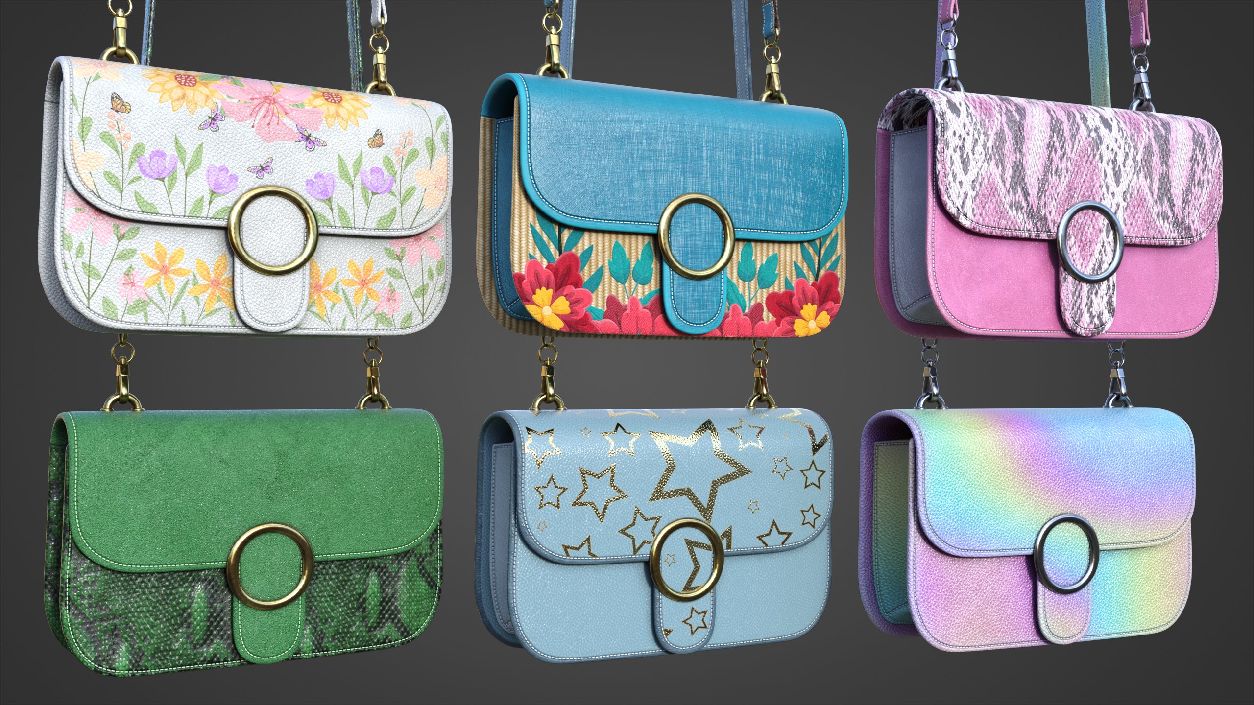 Collection of Classic Bags Creative Textures | Daz 3D