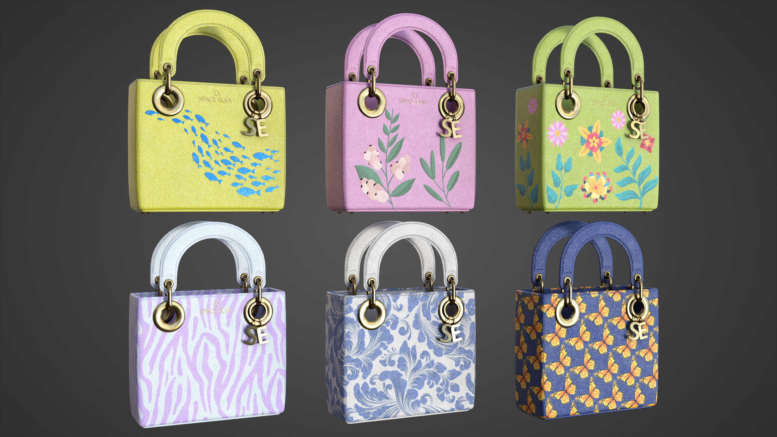 Collection of Classic Bags Creative Textures | Daz 3D