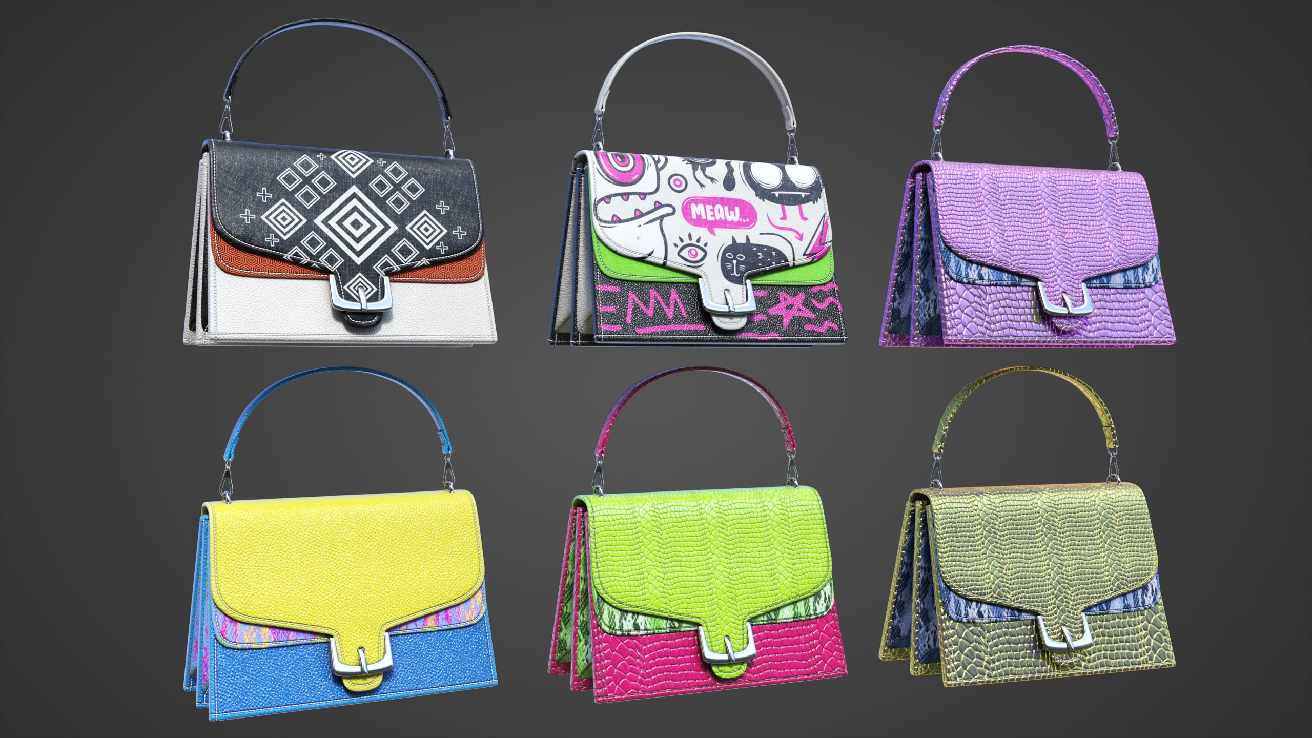 Collection of Classic Bags Creative Textures | Daz 3D