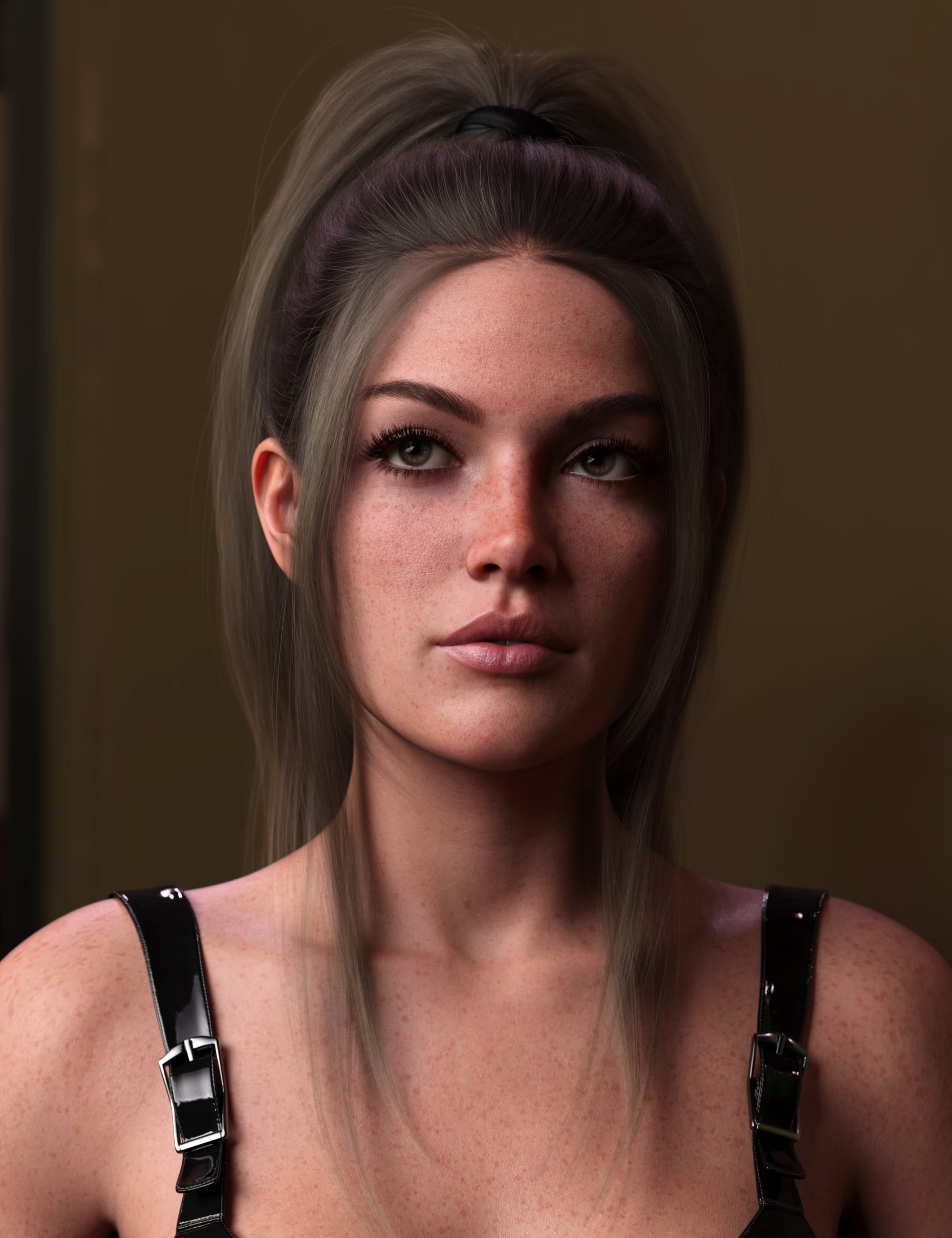 3-in1 Gothic Style Ponytail Hair for Genesis 9 | Daz 3D