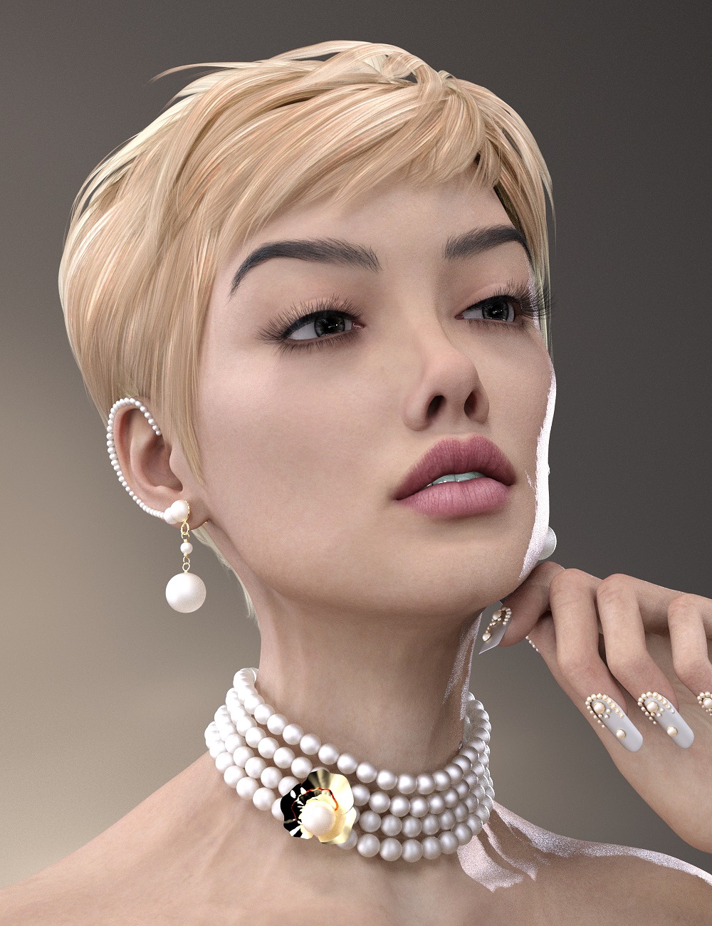 Modern Pearls Jewelry for Genesis 9 | Daz 3D