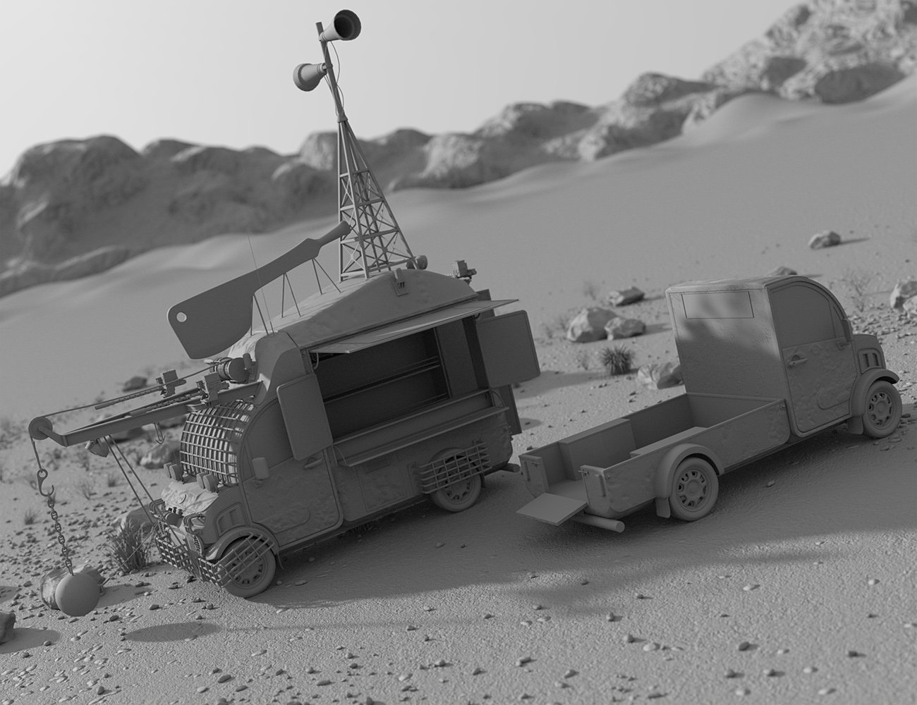 Apocalyptic Catering Truck | Daz 3D