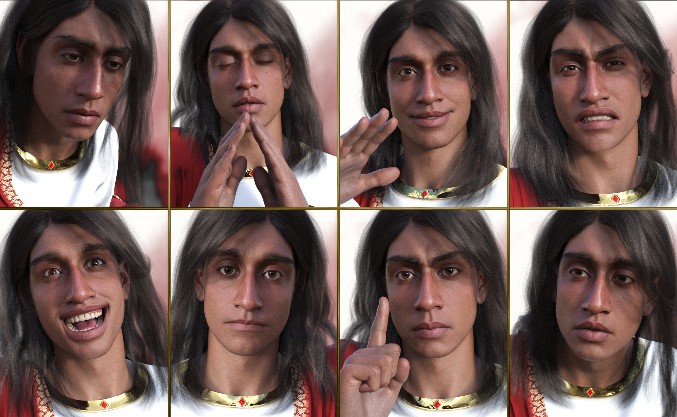 JW The Guide Expressions for John 9 | Daz 3D