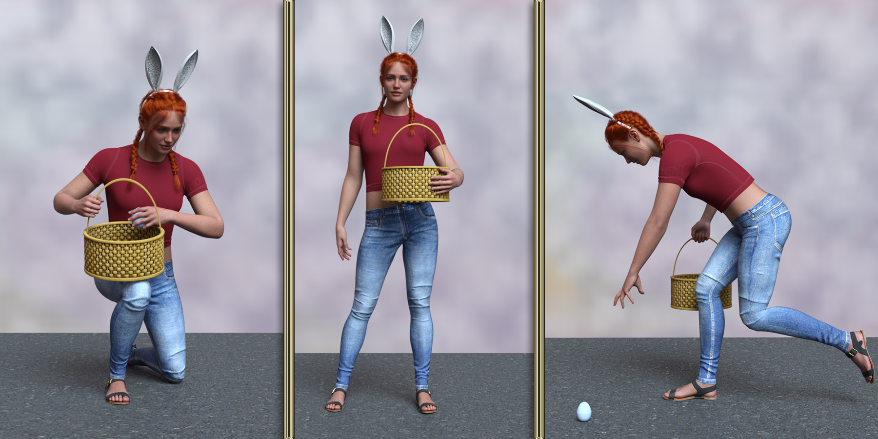Easter Egg Hunt Poses For Genesis 9 Base Daz 3d