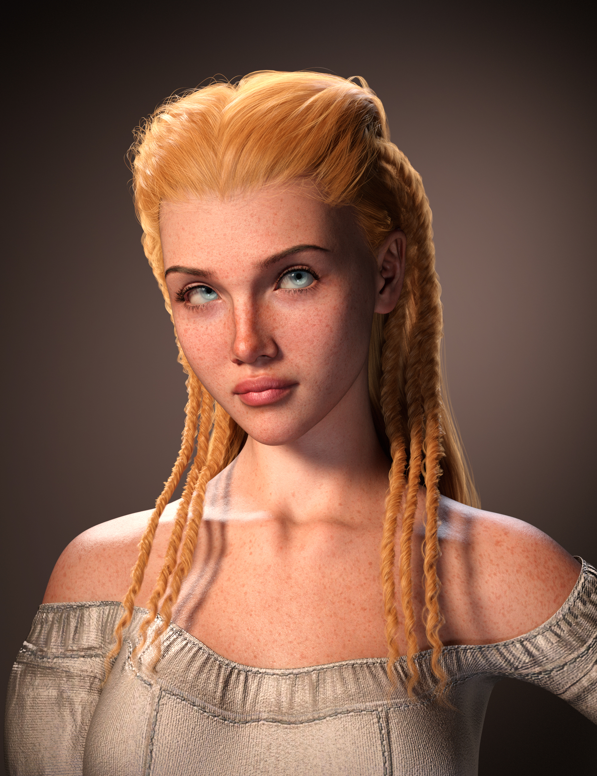 FE Long Wad Hair for Genesis 9 | Daz 3D