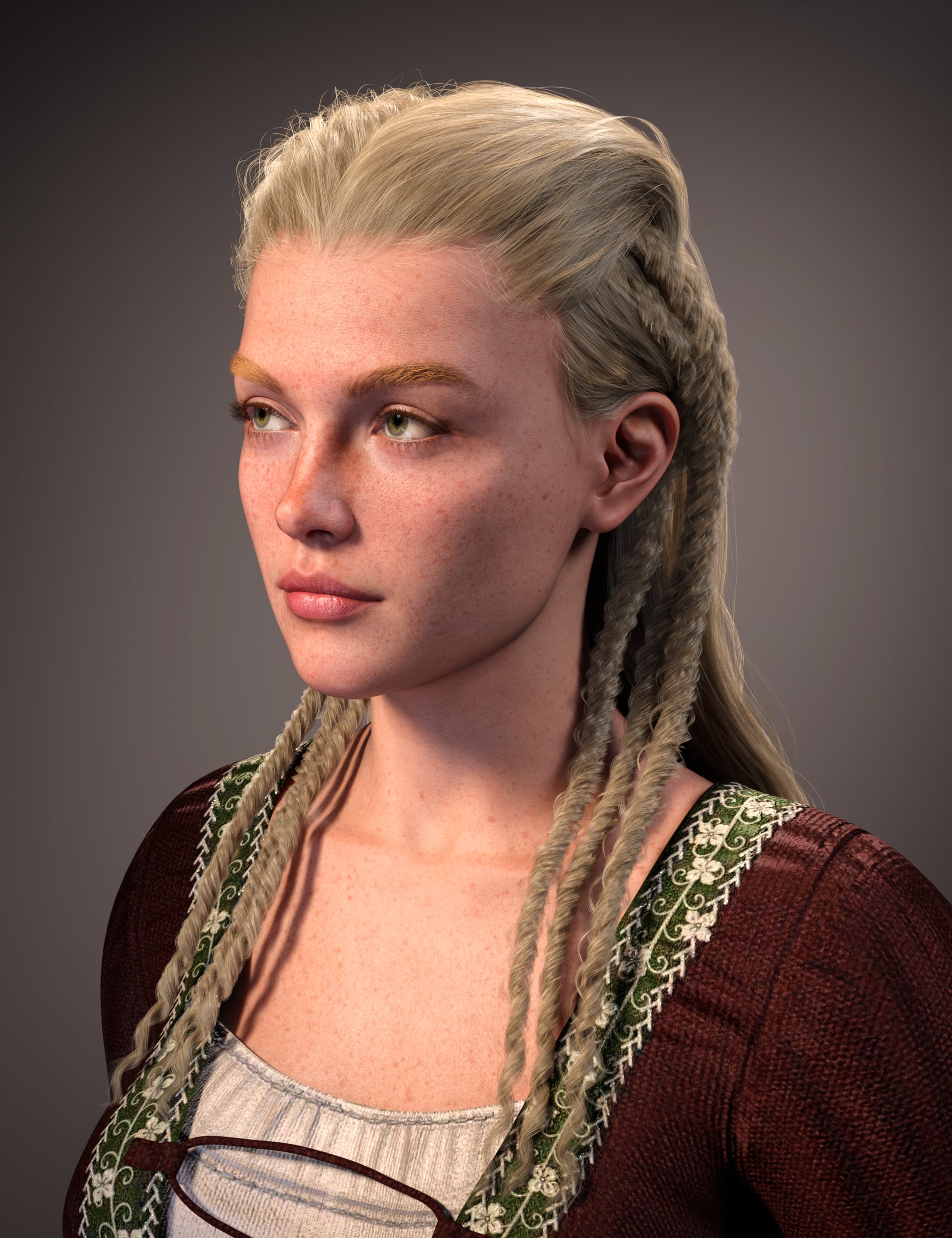 FE Long Wad Hair for Genesis 9 | Daz 3D