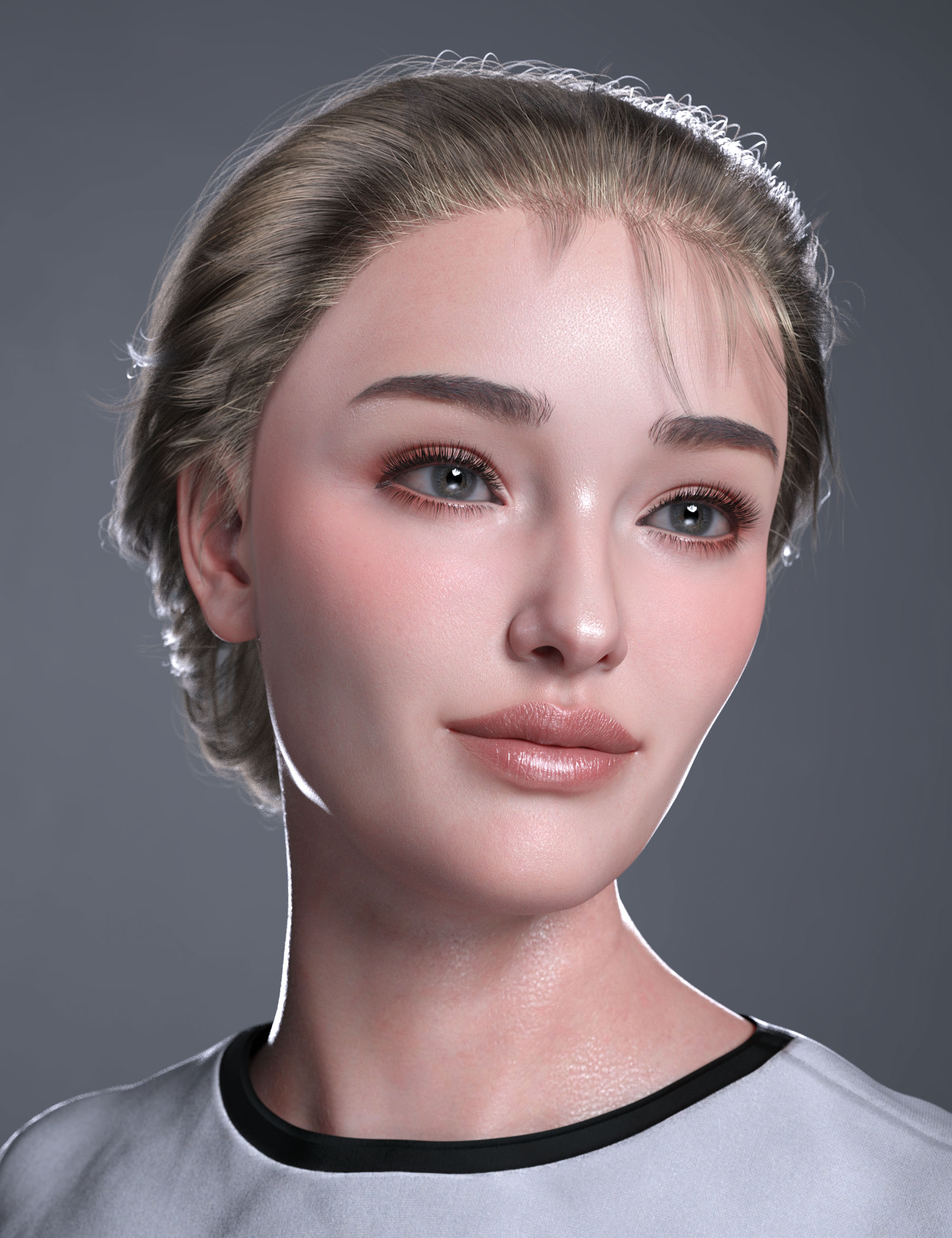 AK Updo Hair for Genesis 9, 8, and 8.1 Female | Daz 3D