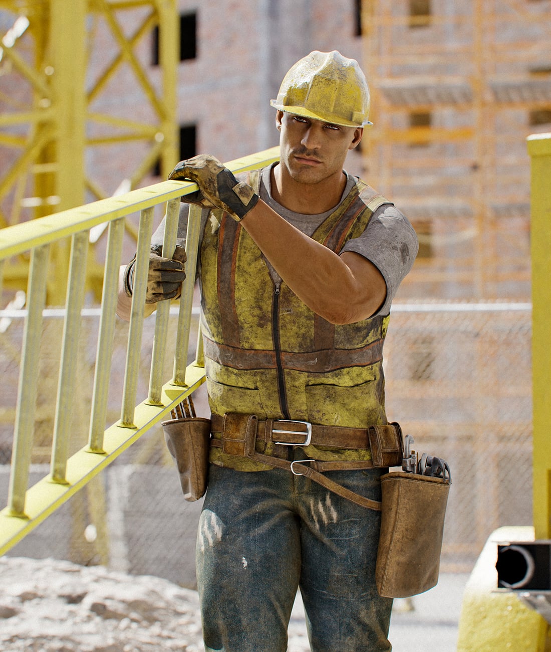 dForce MI Everyday Construction Worker Bundle | Daz 3D
