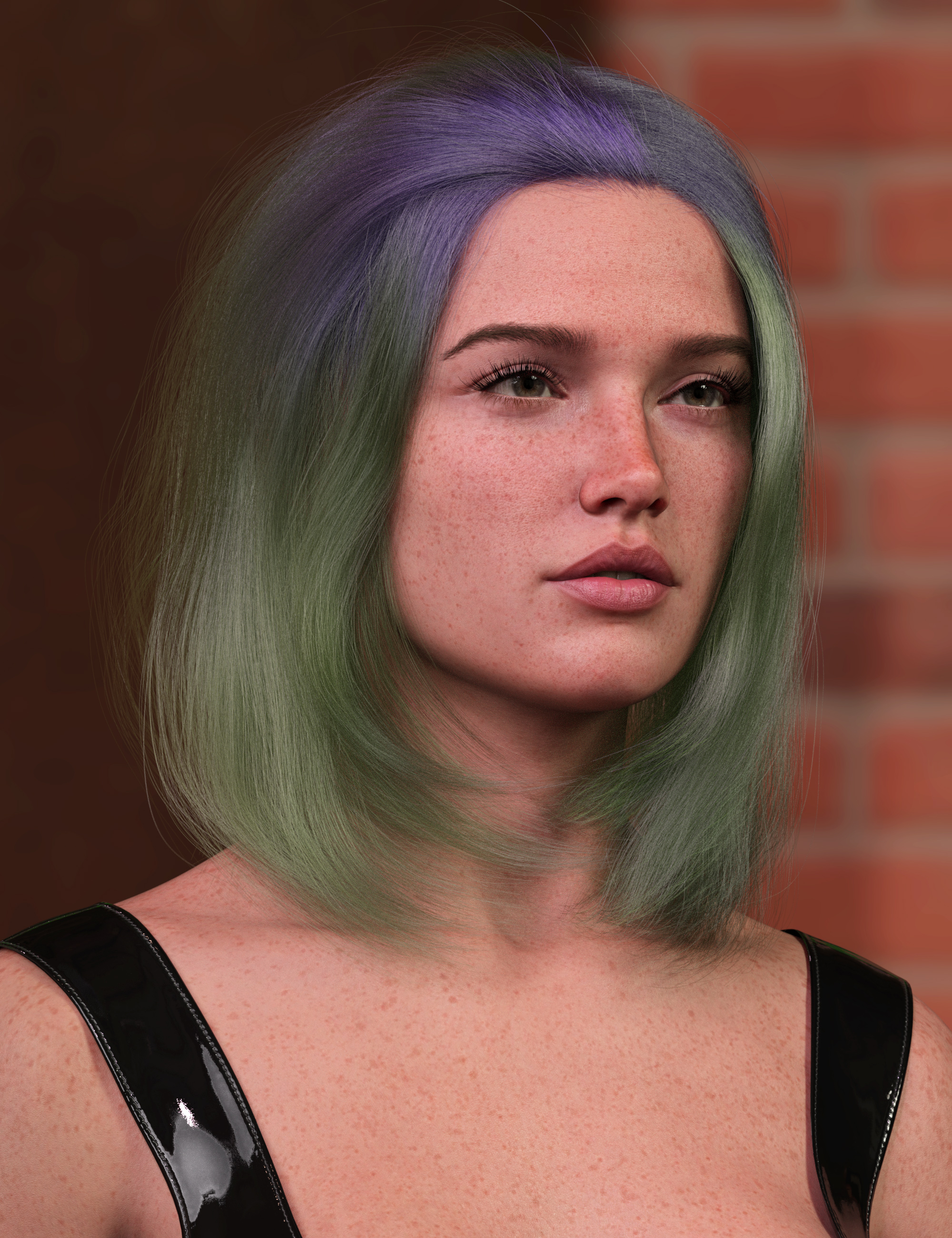 dForce Strand-Based Flipped Style Long Bob Hair Color Expansion | Daz 3D