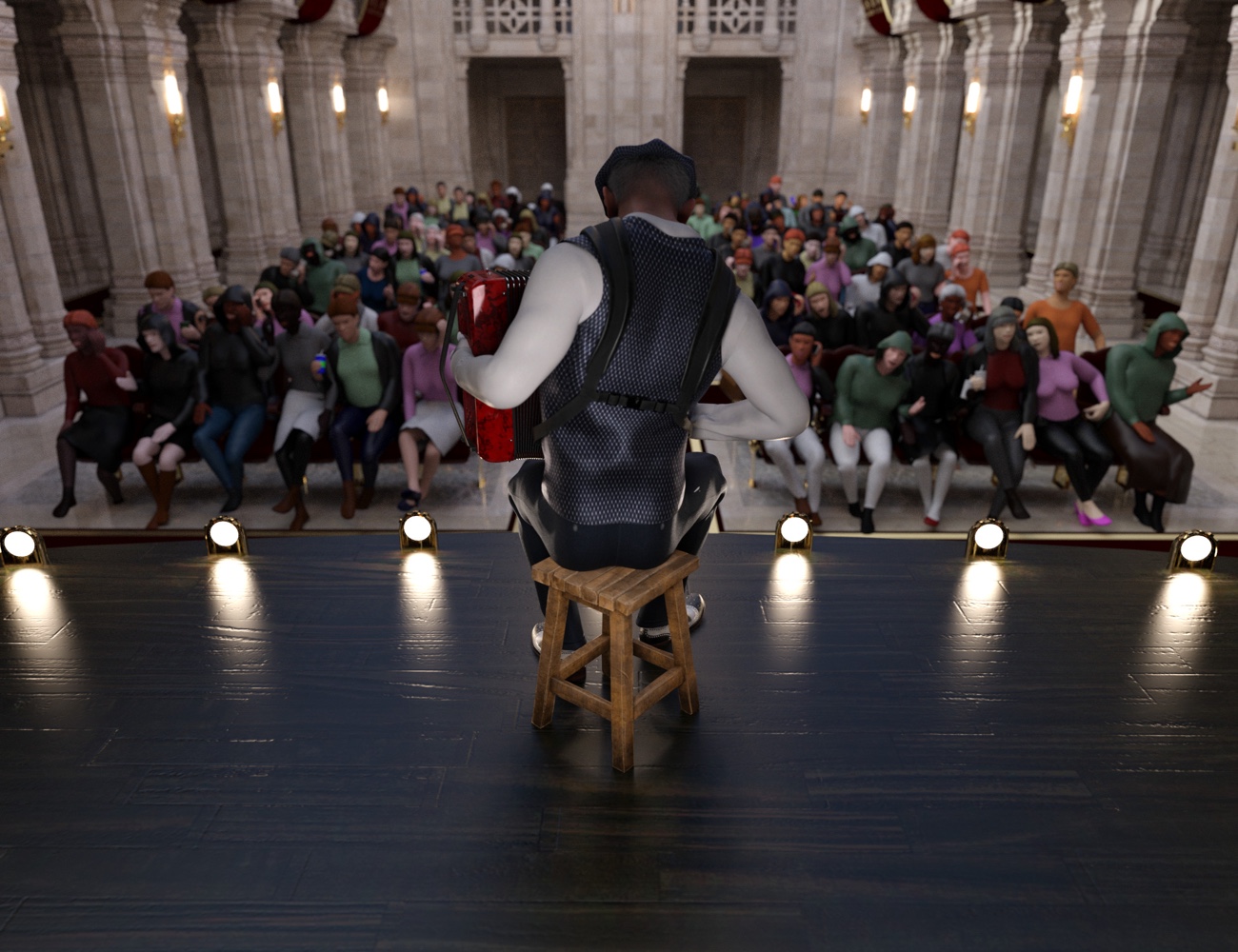 Crowd Generation For LM Lowpi Lowpoly Figure | Daz 3D