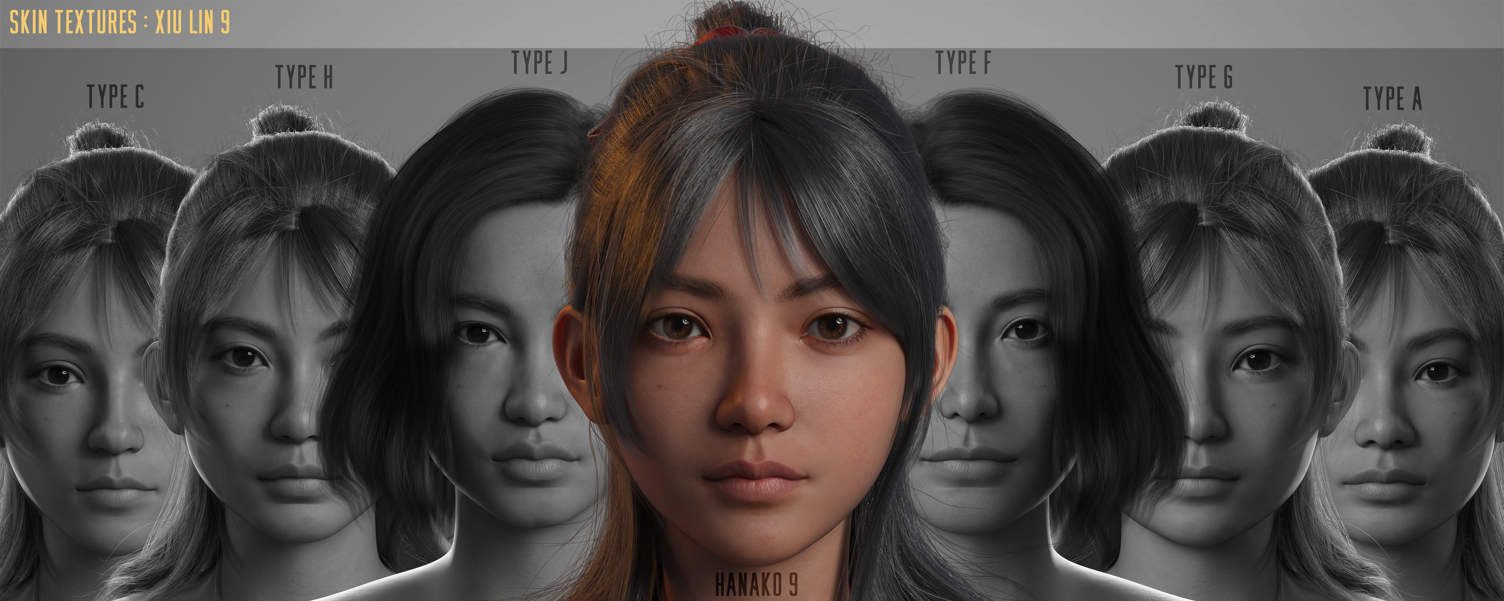 Head Shapes for Hanako 9 | Daz 3D